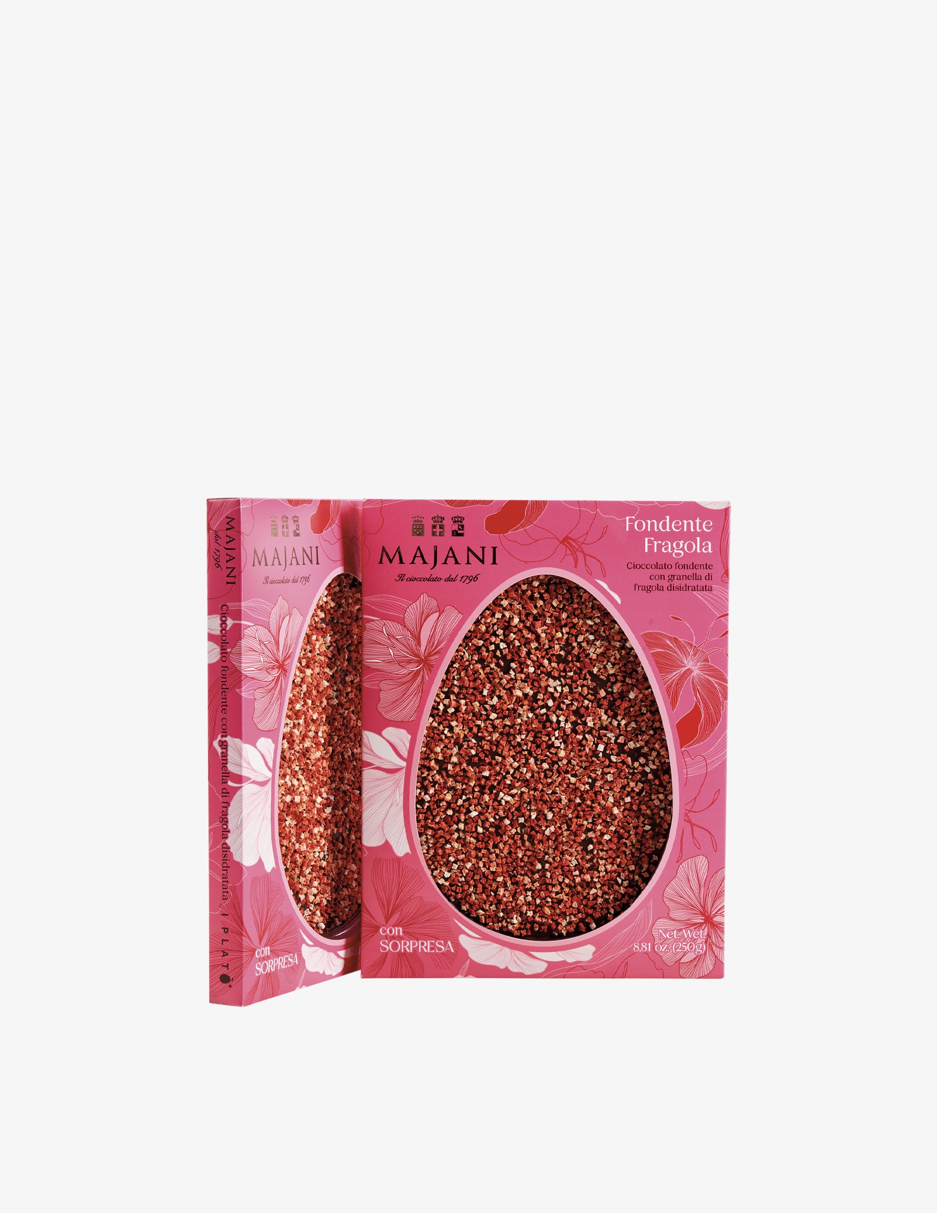 Shop Majani Platò Dark Chocolate With Strawberry 250g on Rinascente