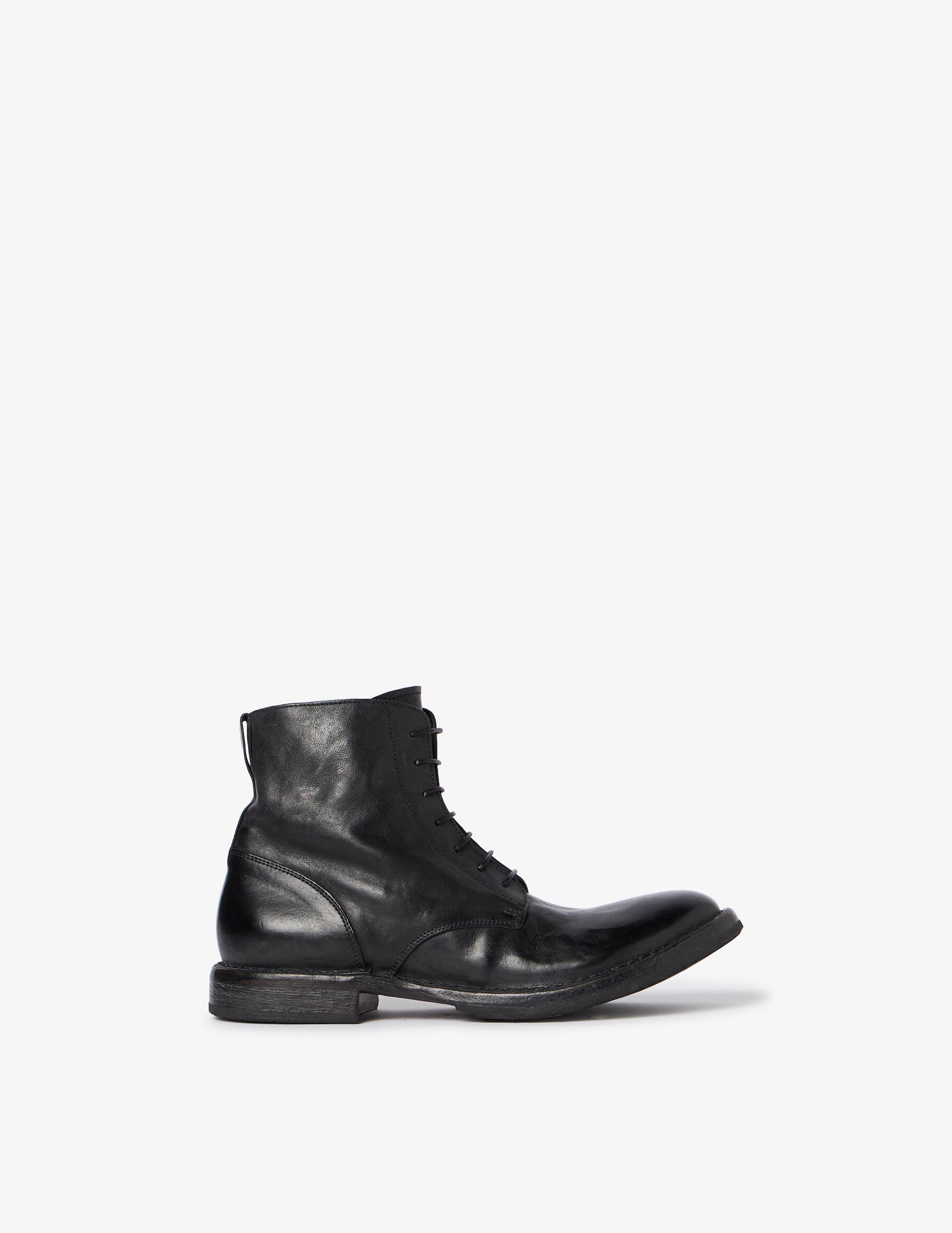 Shop Moma Lace-up leather boots on Rinascente