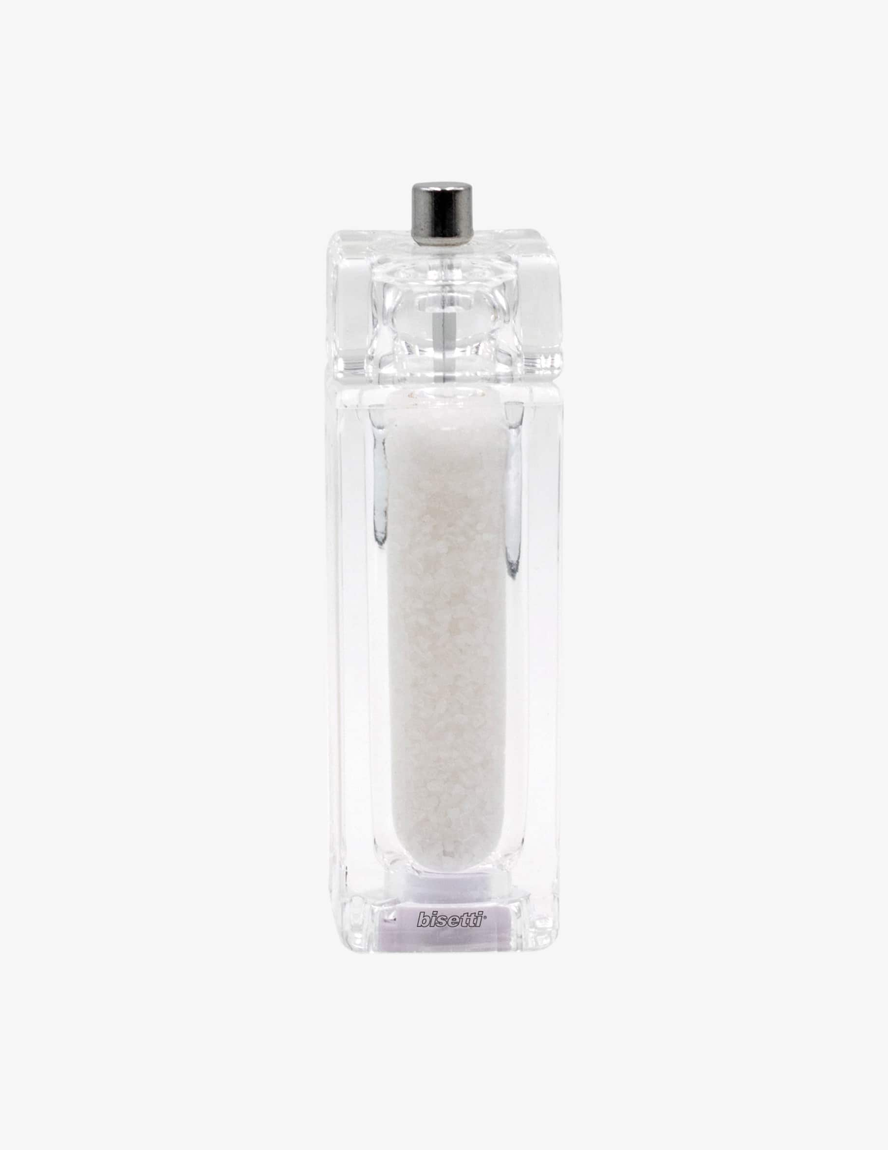 Shop Bisetti Acrylic Salt Mill "Como"14,5 Cm Square on Rinascente