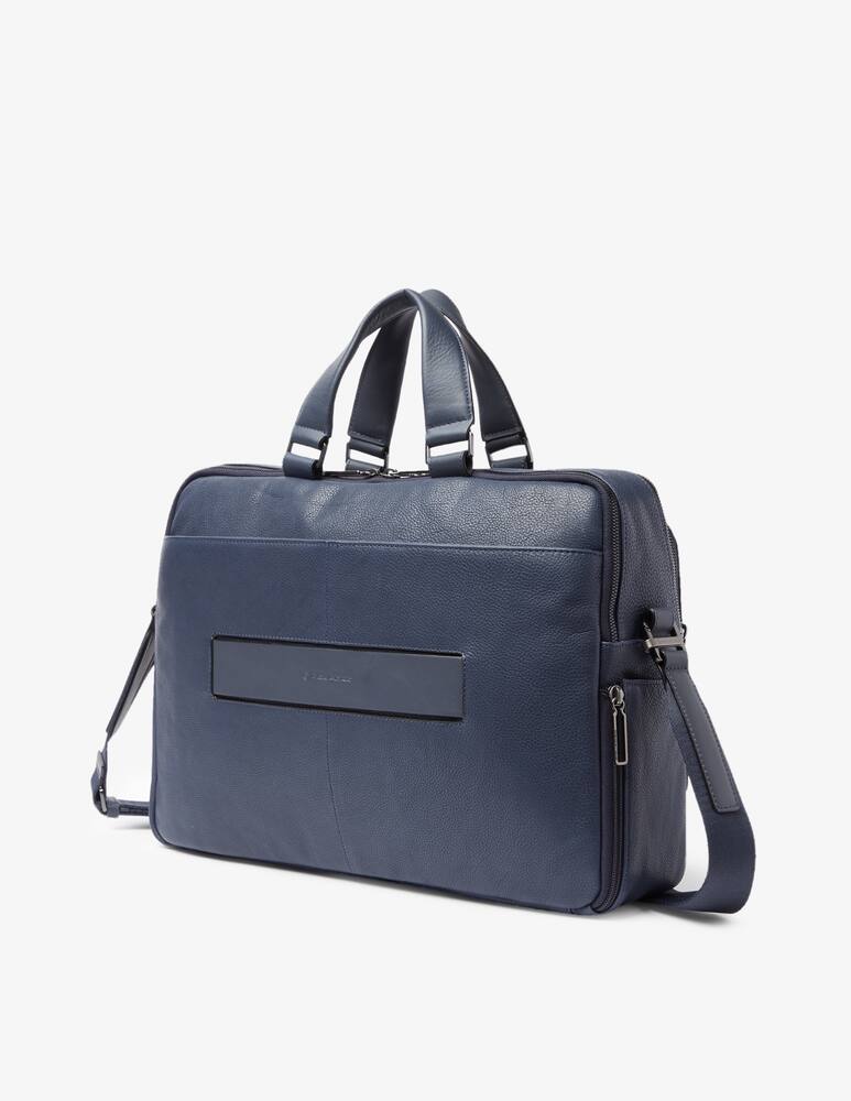 Shop Piquadro Ronnie Briefcase With Two Handles - Blue on Rinascente