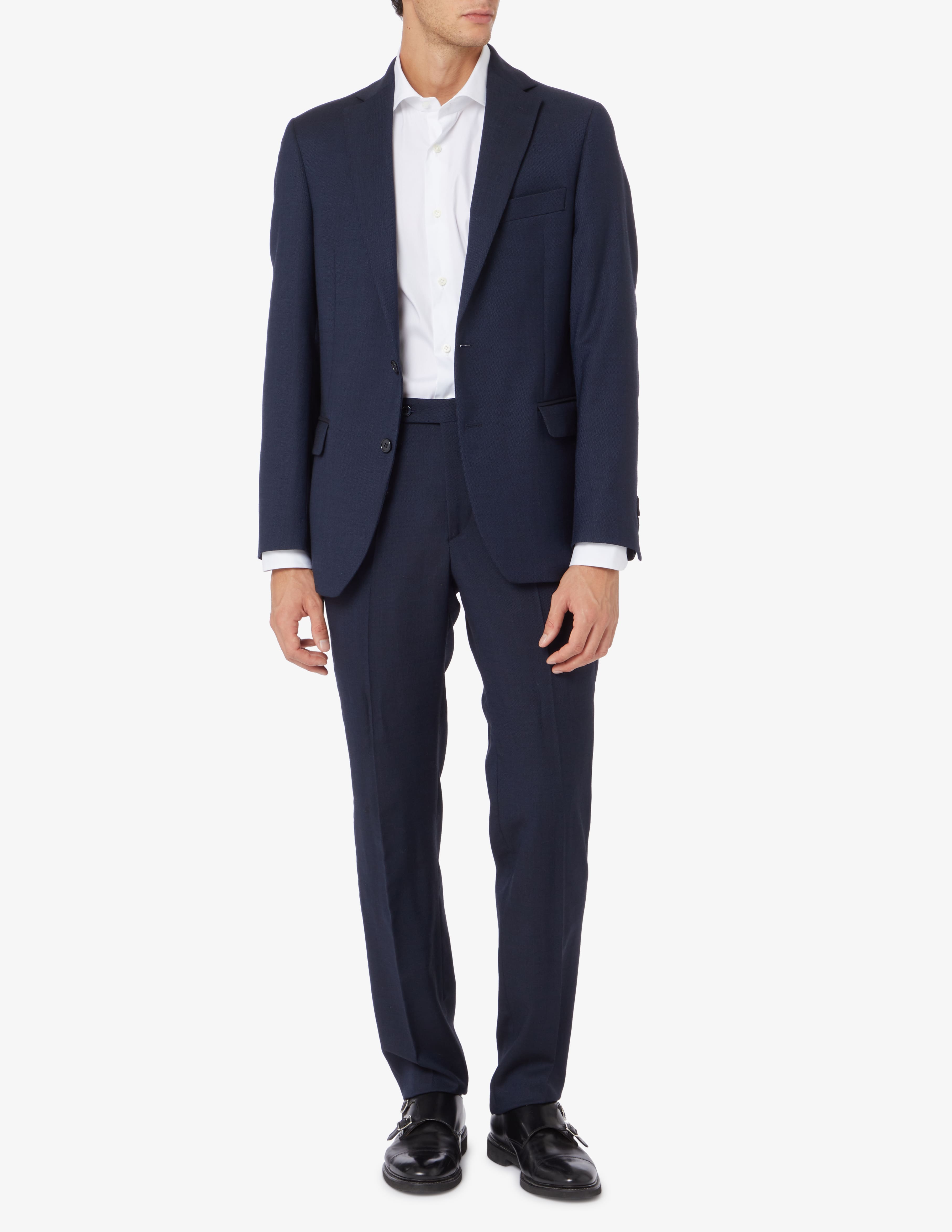 Shop Sartoria Italiana Partridge eye suit - Blue on Rinascente