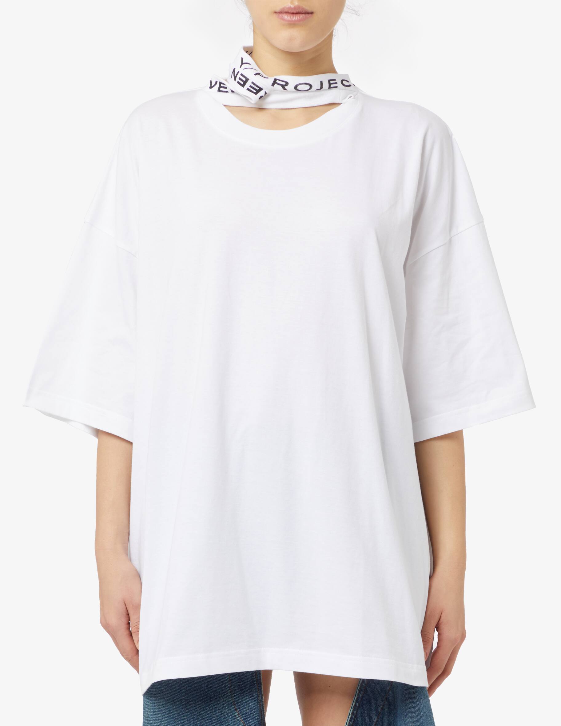 Shop Y/Project Evergreen triple collar t-shirt on Rinascente