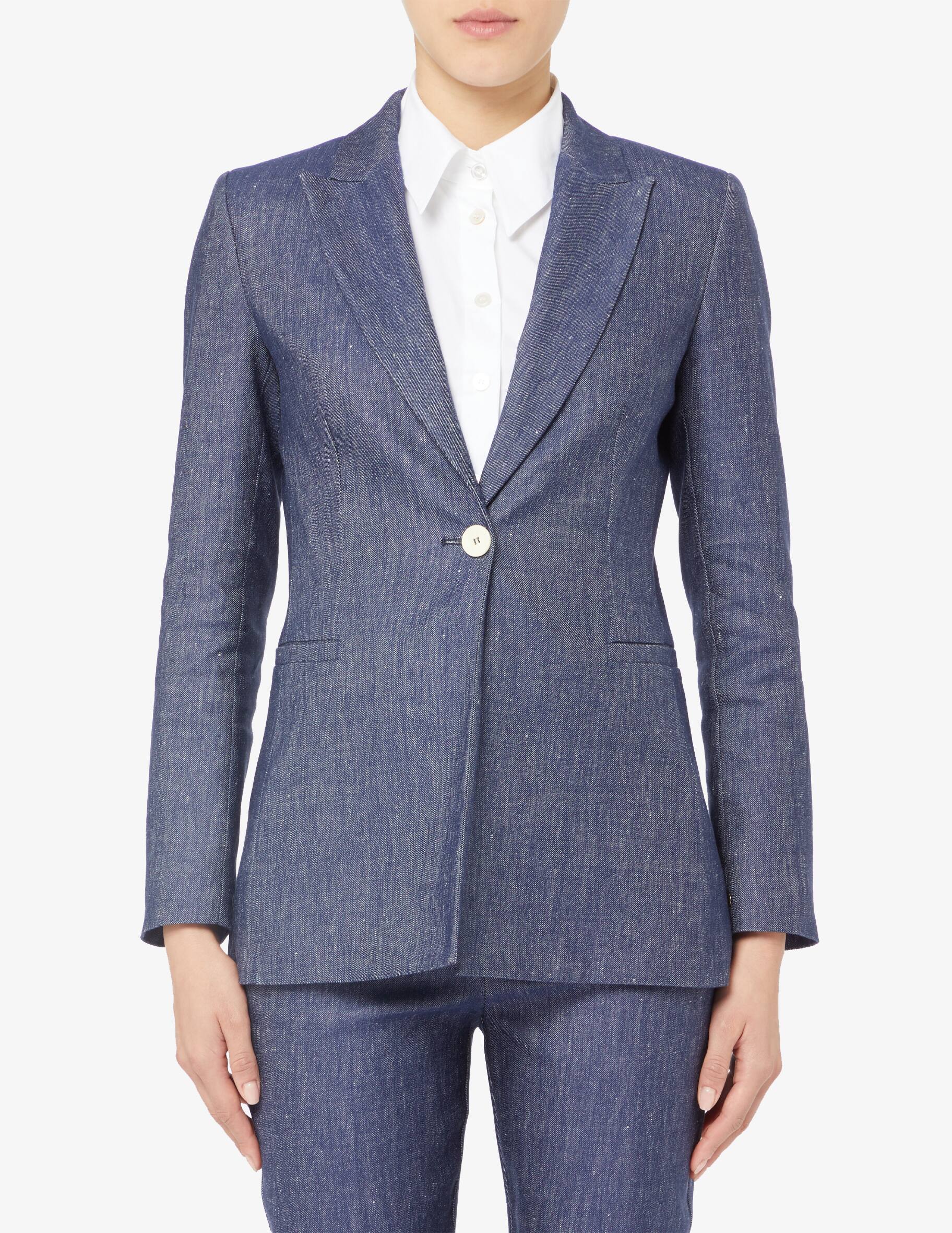 Shop PENNYBLACK Dazio linen blend blazer on Rinascente