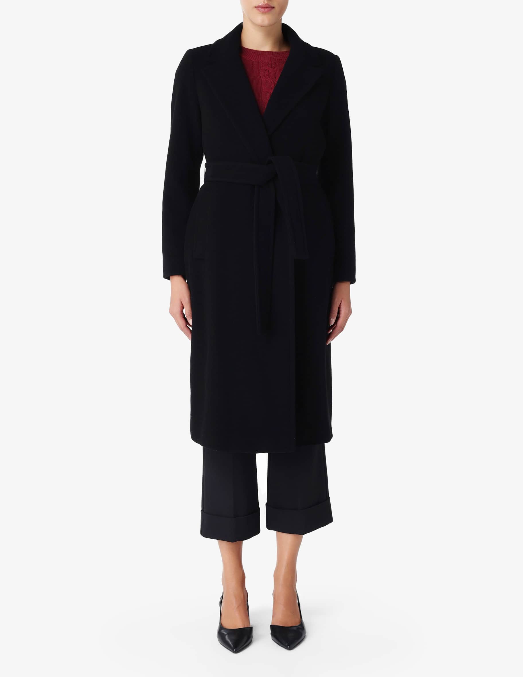 Shop EMME Faida wool max dressing gown on Rinascente