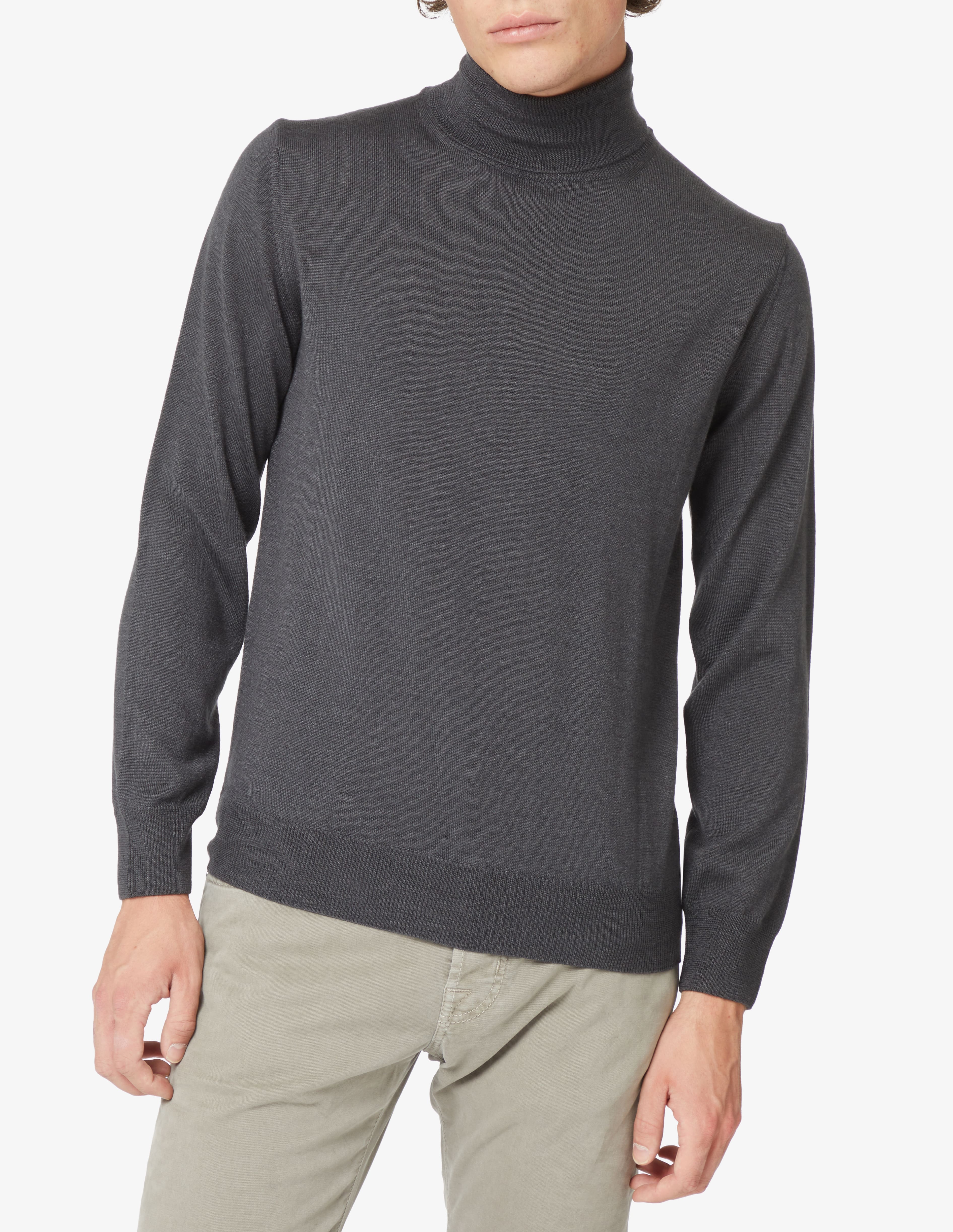 Shop Pure Cashmere Wool silk and cashmere dolceva sweater - Grey on ...