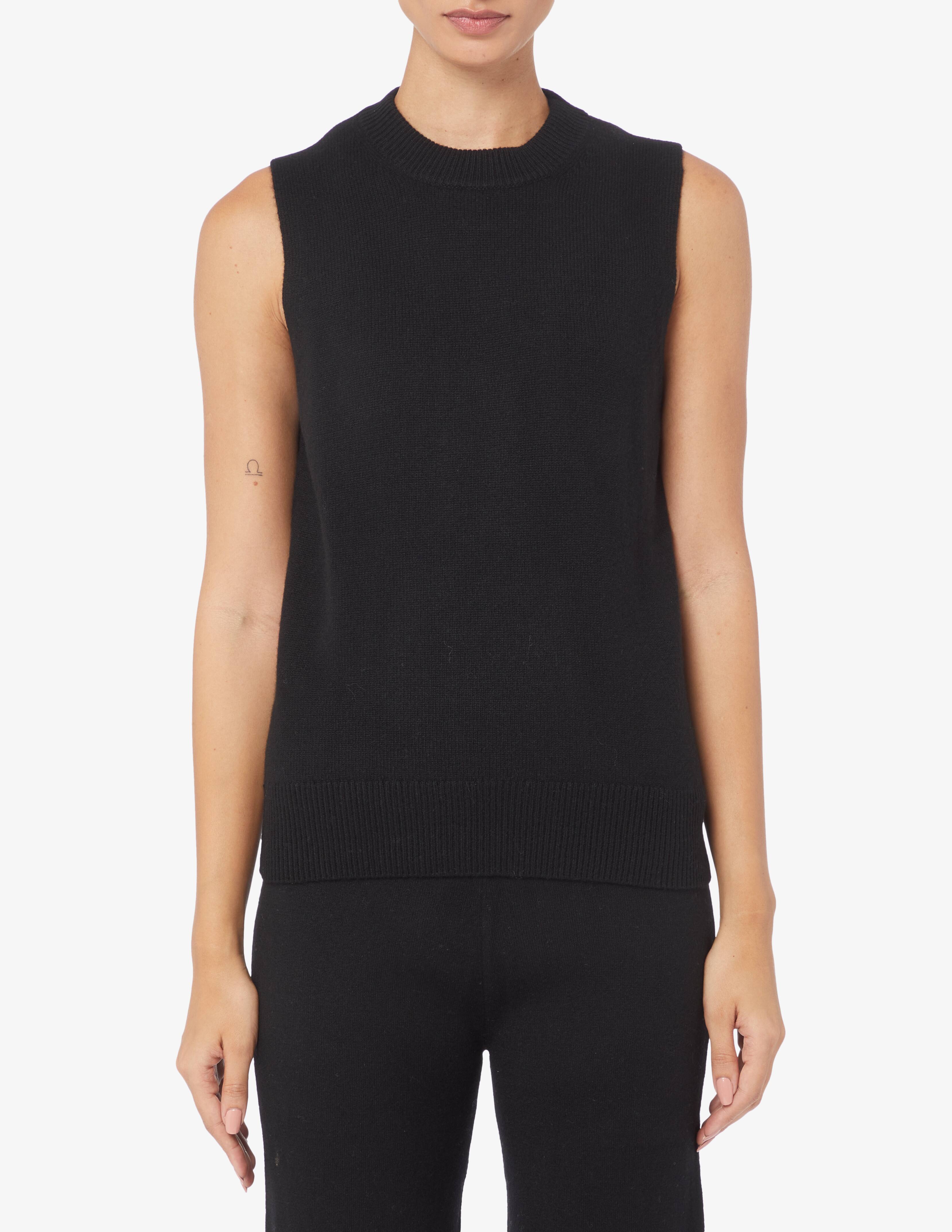 Shop Pure Cashmere Cashmere crew neck vest on Rinascente
