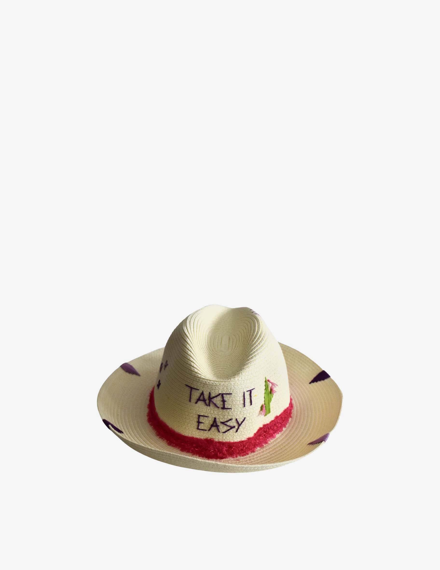 Shop The Hat Gang Take it easy hat - white on Rinascente