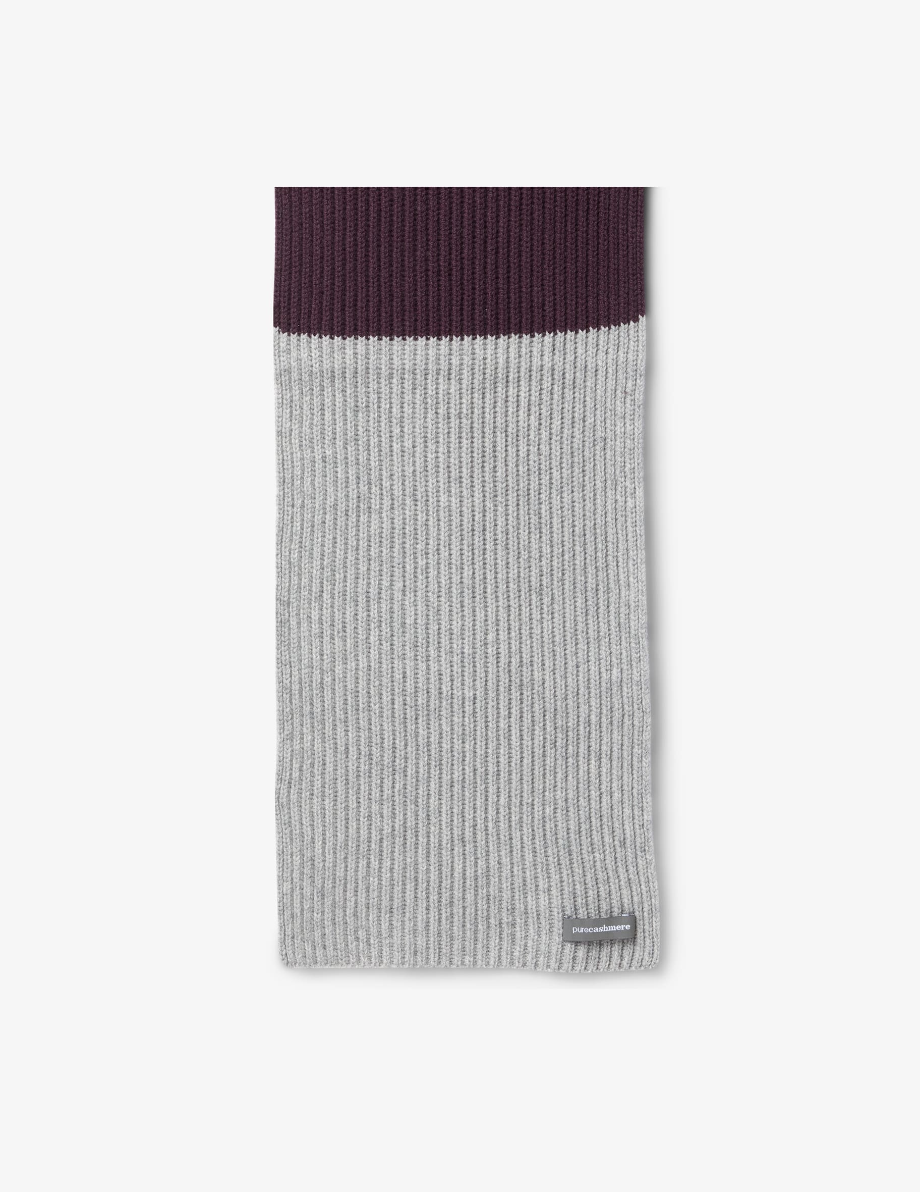 Shop Pure Cashmere English ribs bicolor scarf on Rinascente