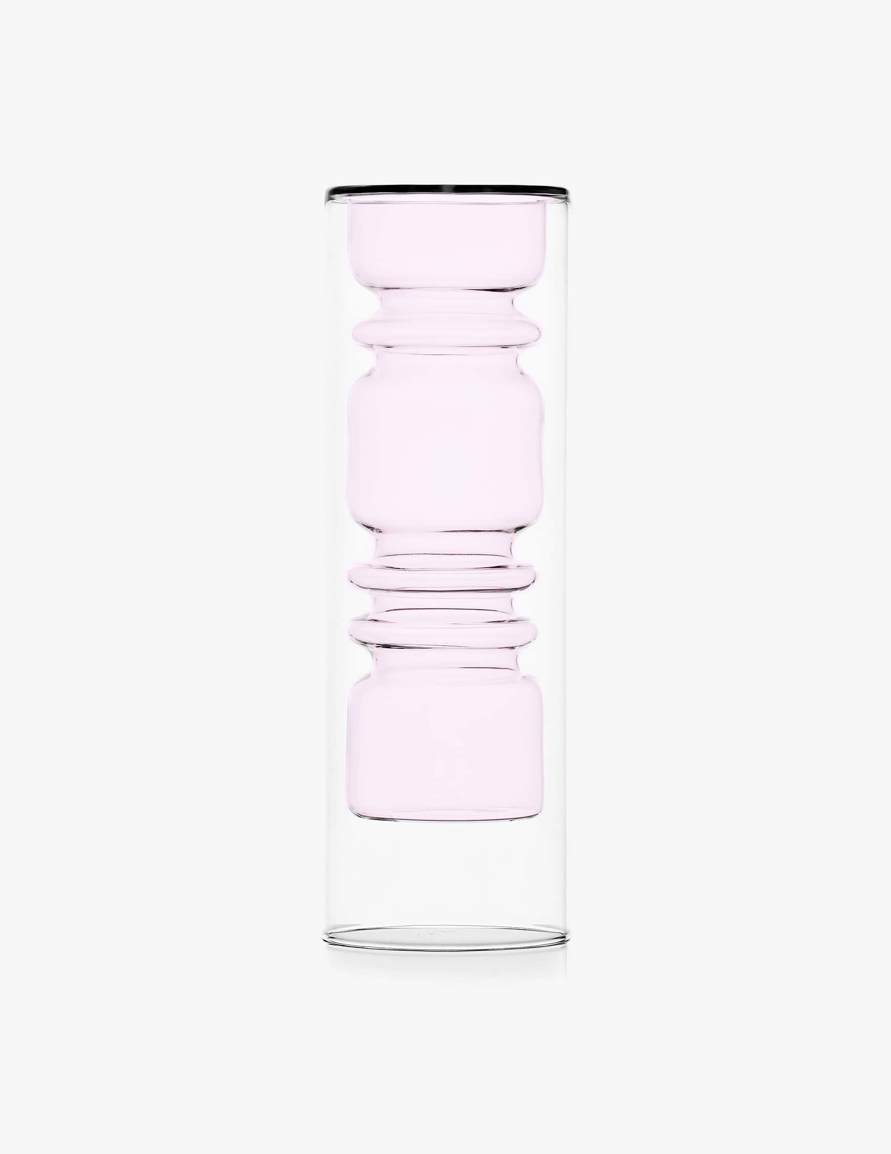 Shop Ichendorf Rings Pink Vase - Pink on Rinascente