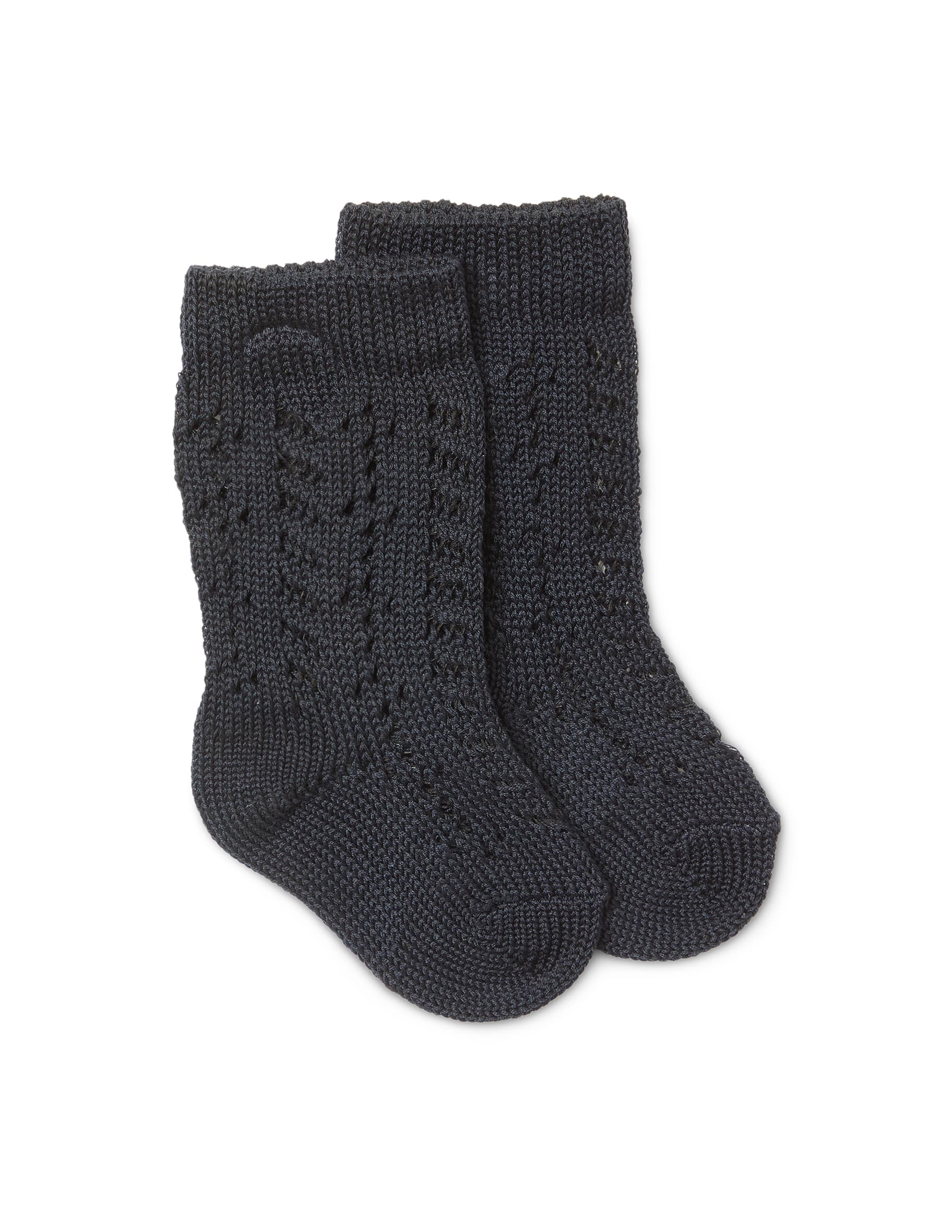 Shop Story Loris Openwork knee-high sock - blue on Rinascente