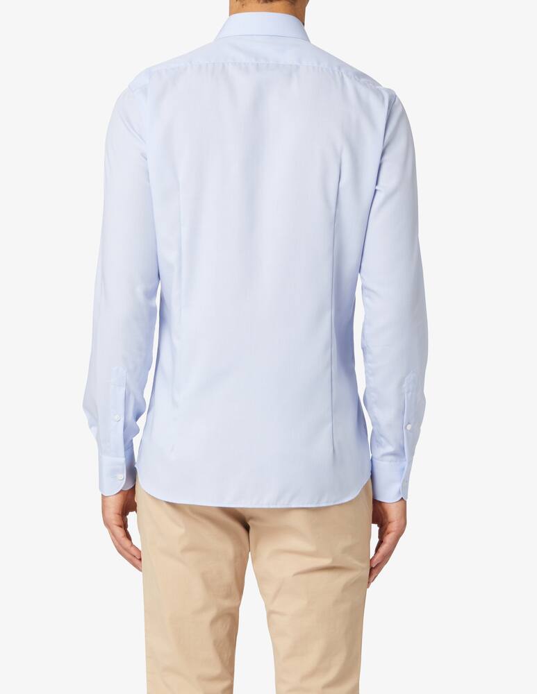 Acquista Sartoria Italiana Camicia modern micro pied de poule - Azzurro ...