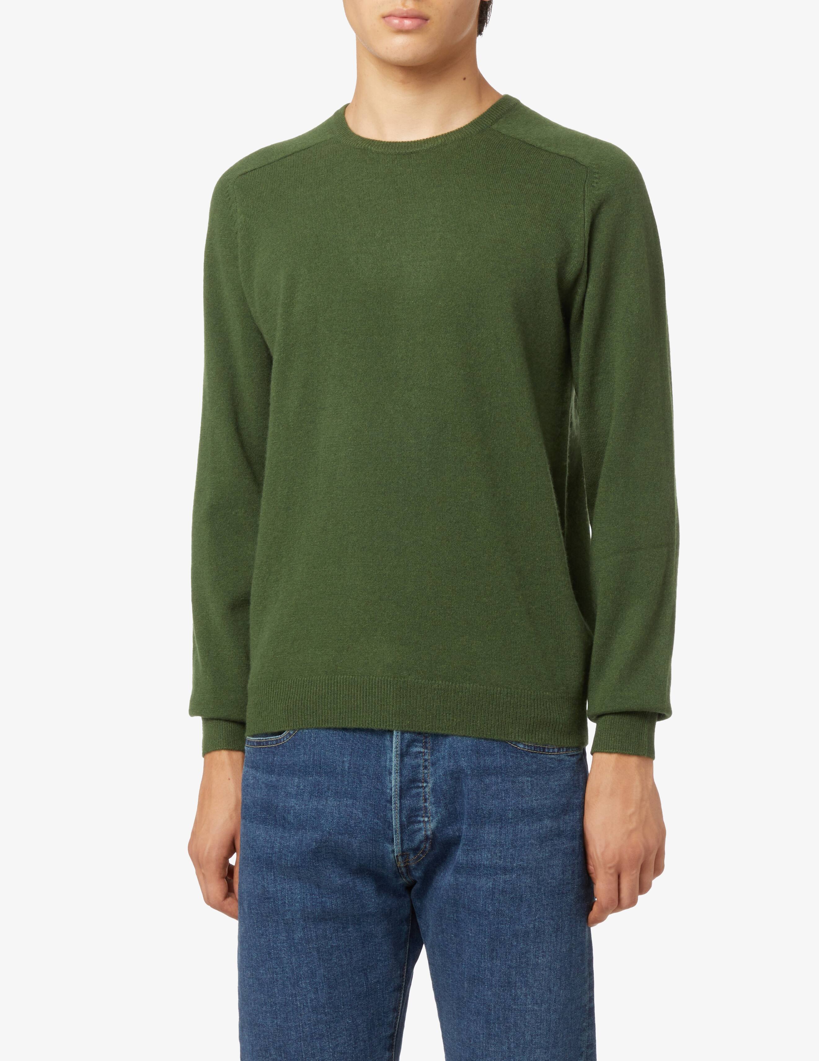 Shop Pure Cashmere Cashmere roundneck sweater - Green on Rinascente