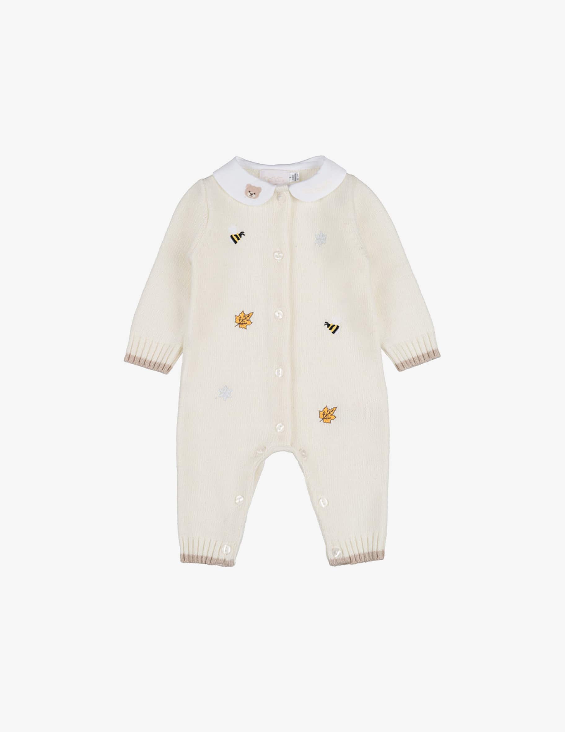 Shop Nanan Baby embroidered romper on Rinascente