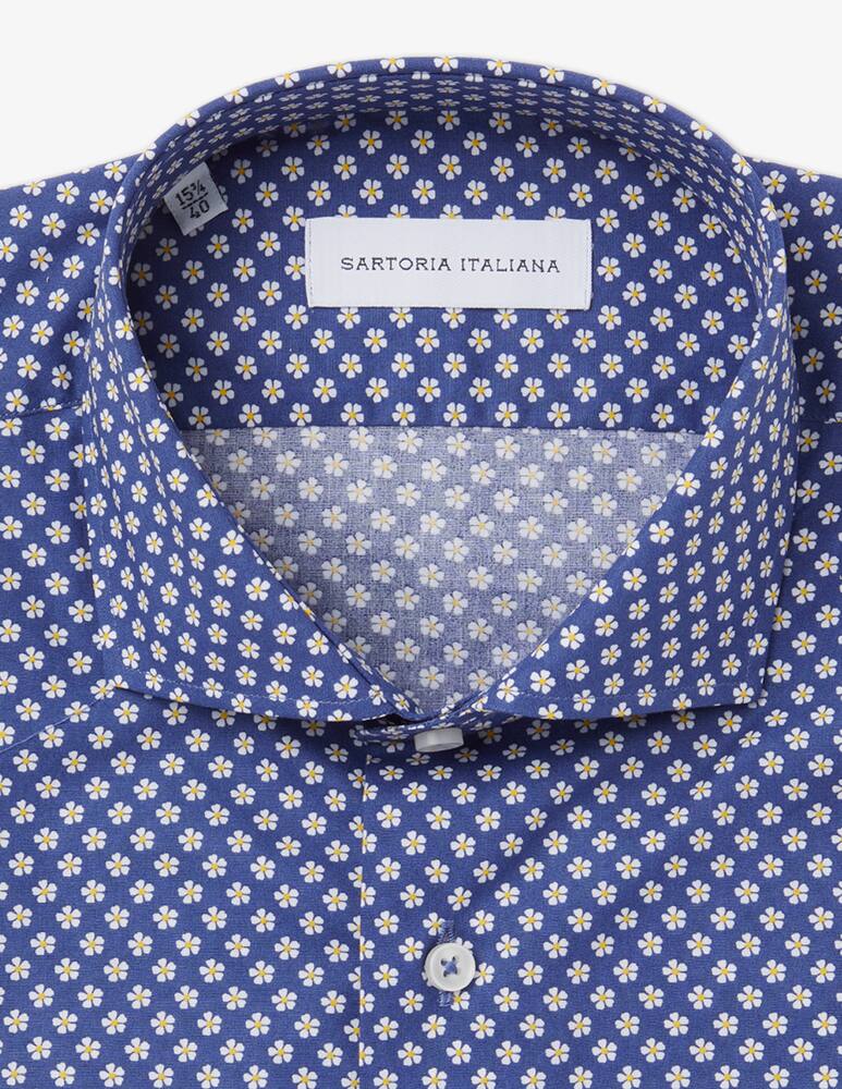 Acquista Sartoria Italiana Camicia modern micro strampa fiore su Rinascente