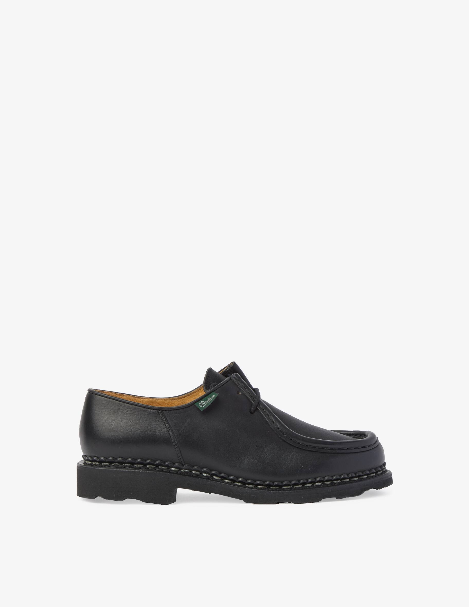 Shop Paraboot Michael leather lace-up derby shoes - black on Rinascente