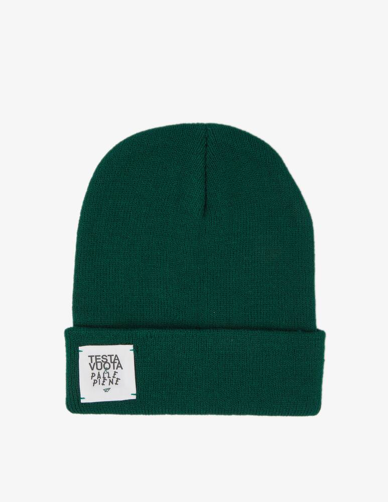 Shop Linea Daria Beanie 'Testa Vuota' - Green on Rinascente