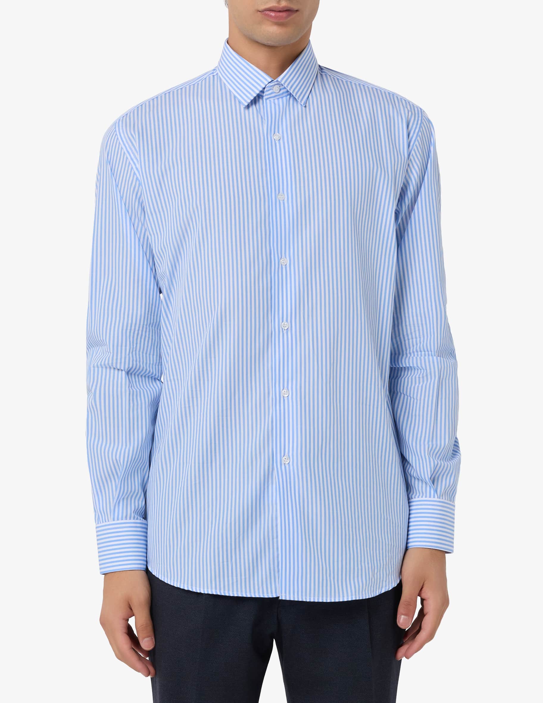 Acquista Sartoria Italiana Camicia regular popeline rigata su Rinascente