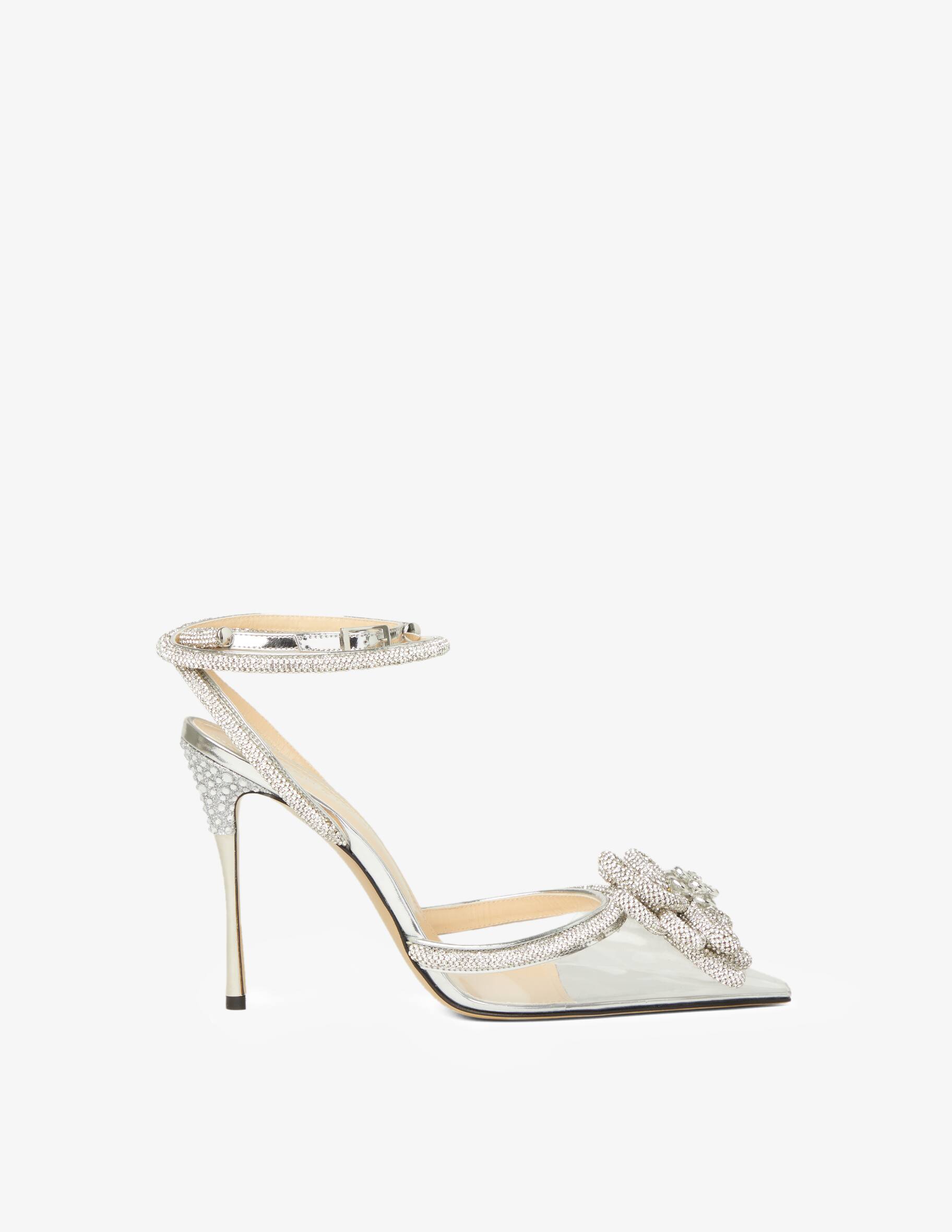 Shop Mach & Mach Crystal Flower embellished pumps on Rinascente