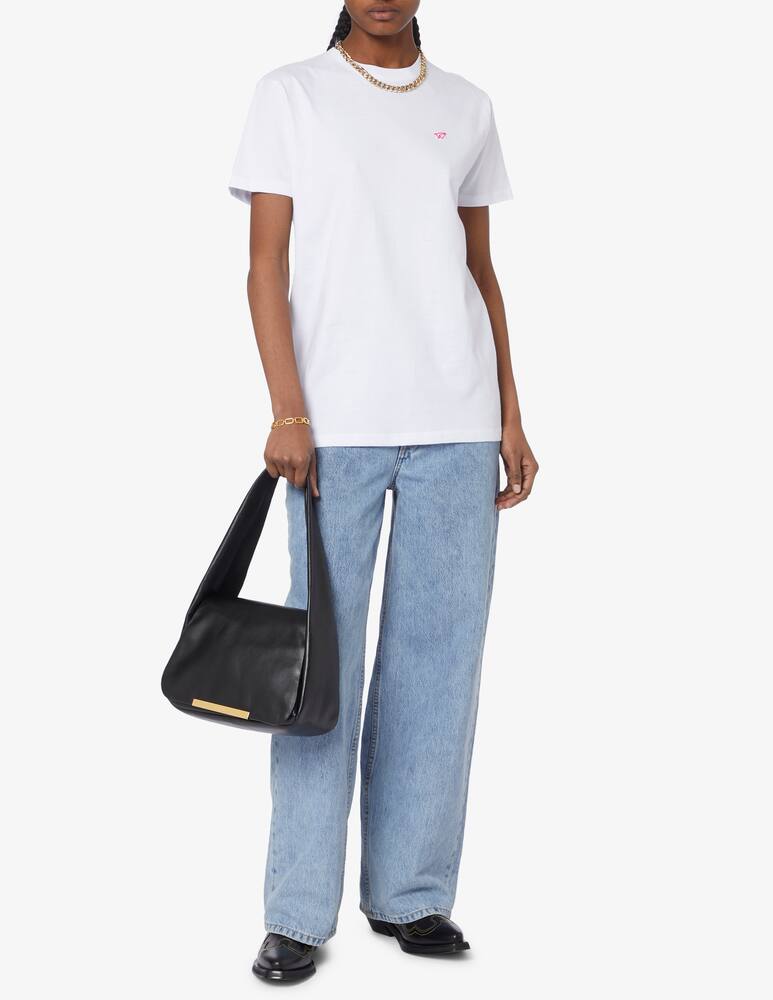 Linea Daria Cotton t-shirt with logo - White - Rinascente.it