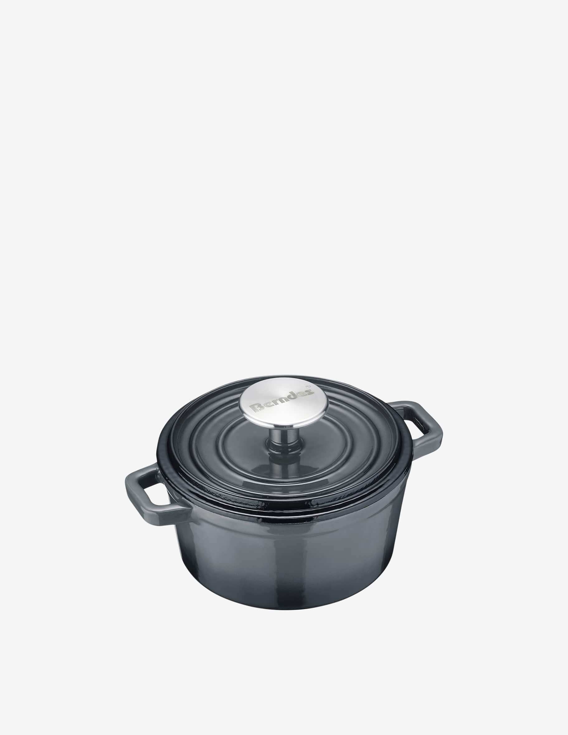 Shop Berndes B.Iron Cooking Pot 14 grey with lid in cast iron on Rinascente