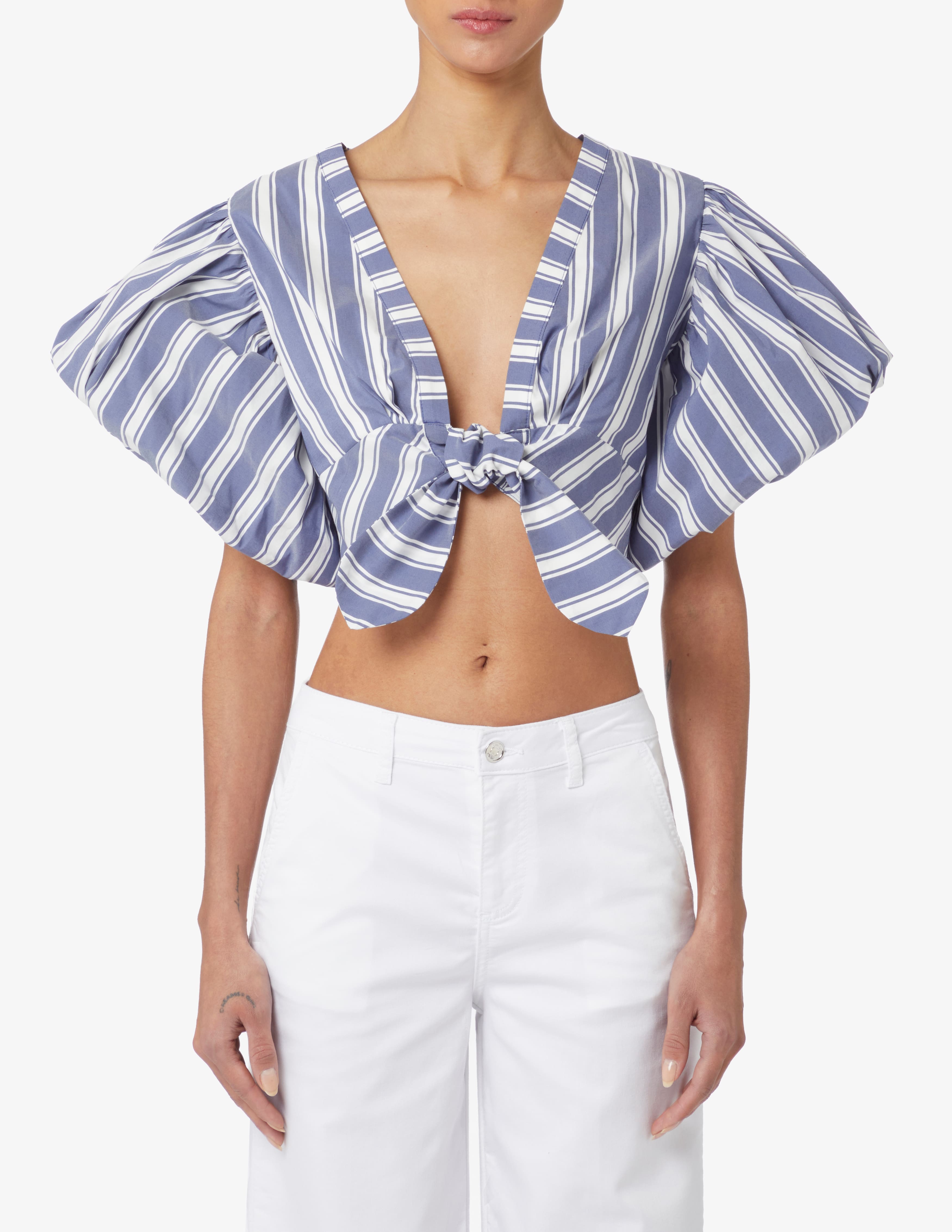 Shop LAVI Couture Abby top with ribbon on Rinascente