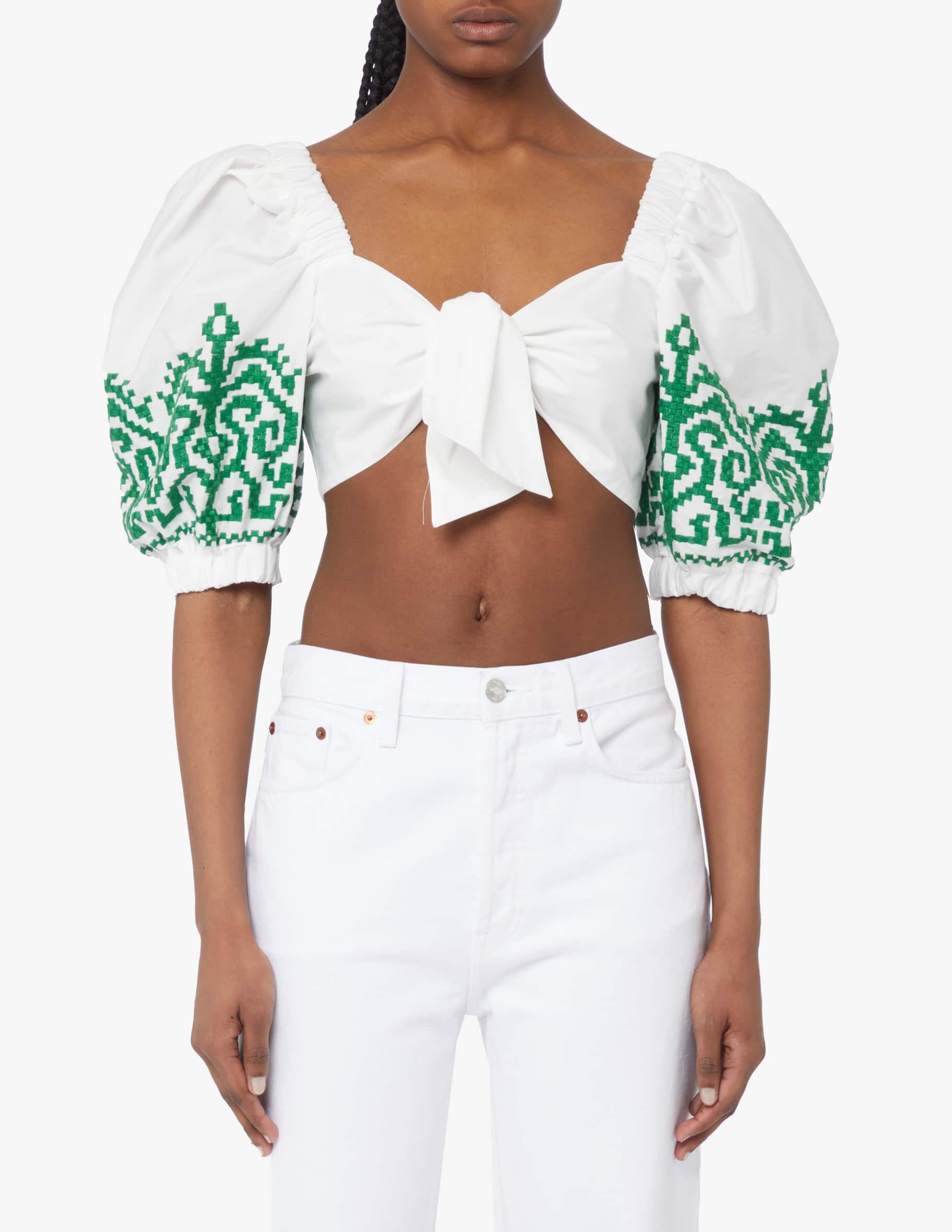 Shop LAVI Couture Ada top with ribbon on Rinascente