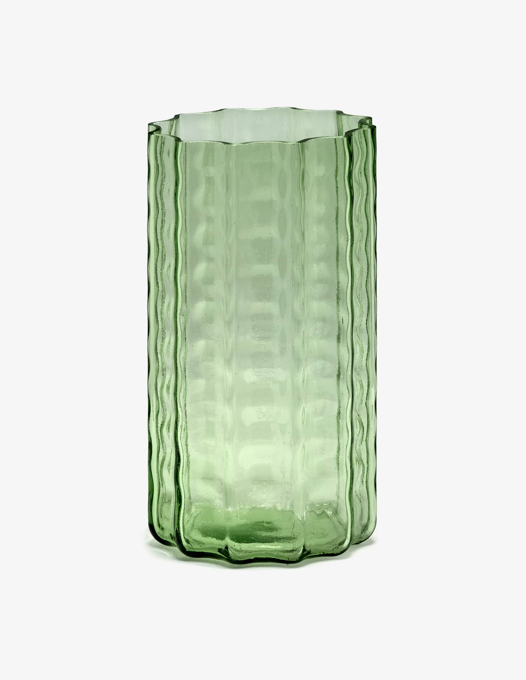 Shop Serax Vase 01 Green Transparant Waves on Rinascente