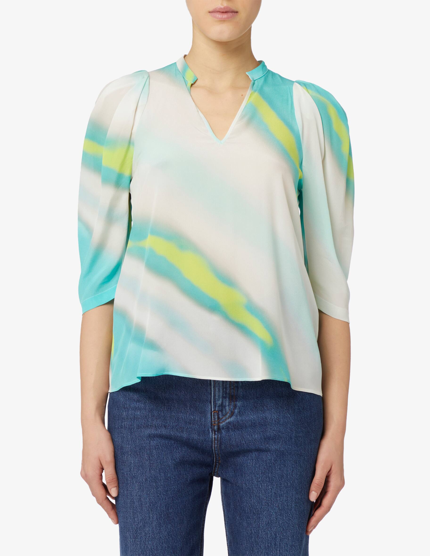 Shop Marella Hudson large flower print georgette blouse on Rinascente