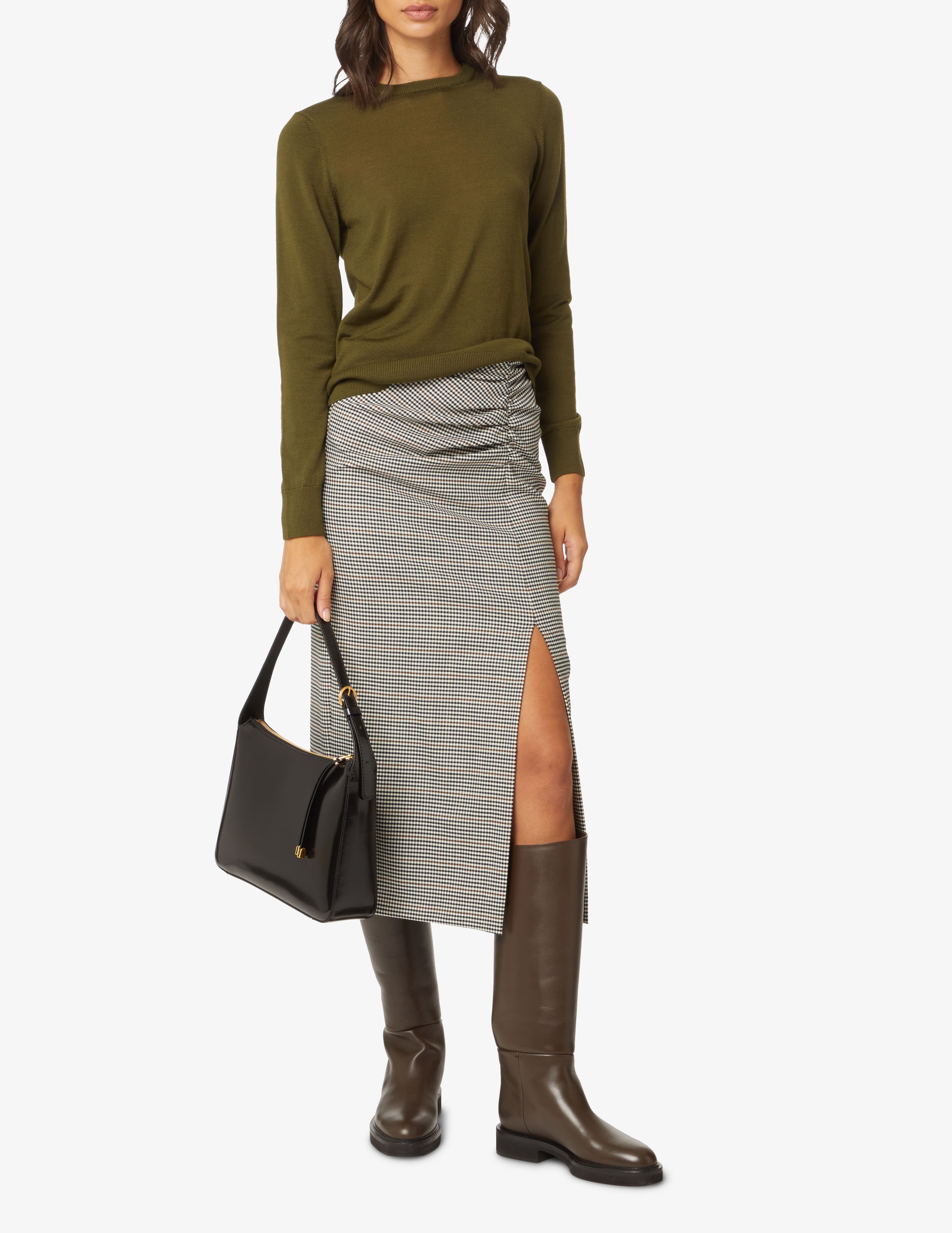 Acquista Marella Gonna midi in misto lana Susanna - Grigio su Rinascente