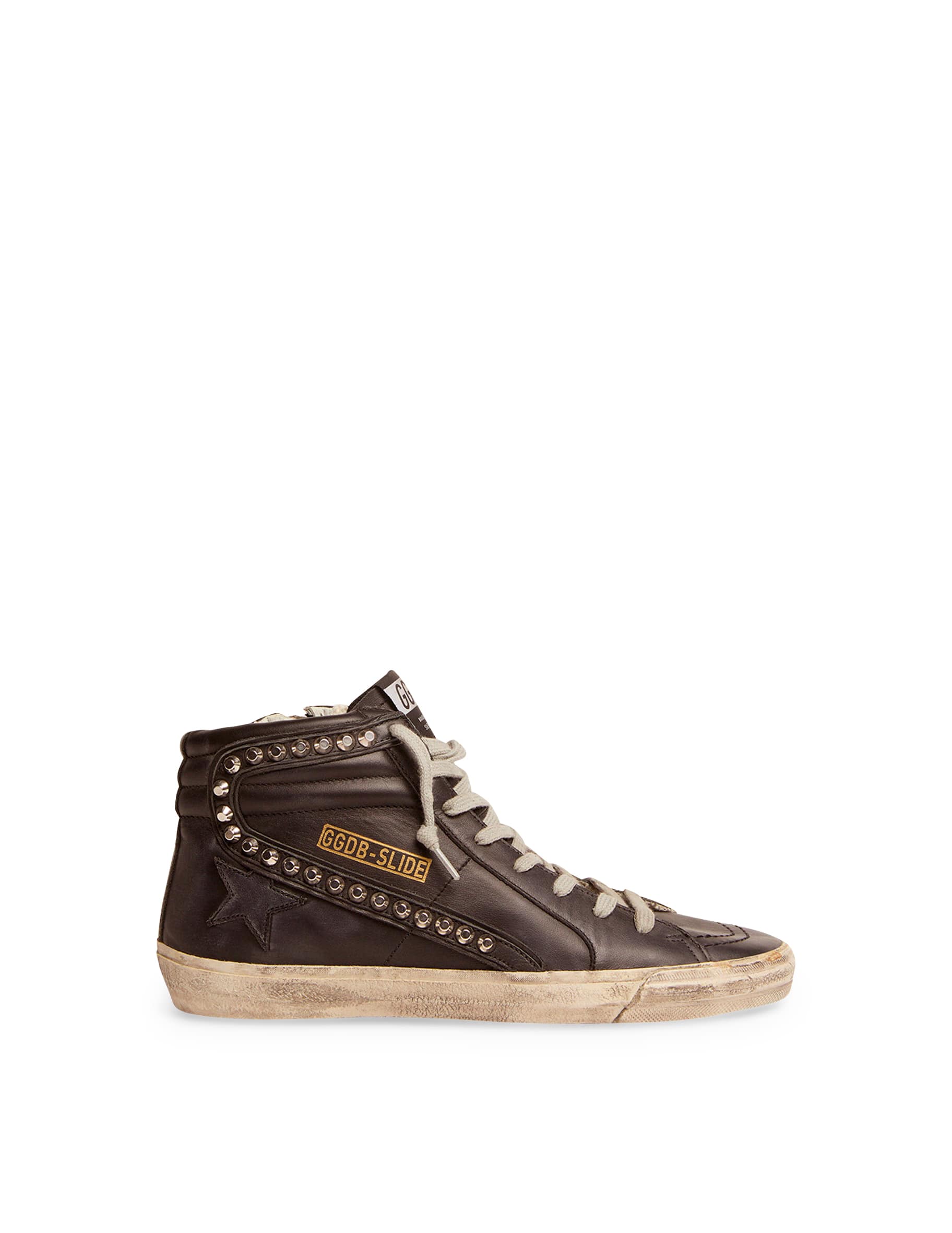 Golden Goose Sneakers alte in pelle Slide Classic - marrone - Rinascente.it