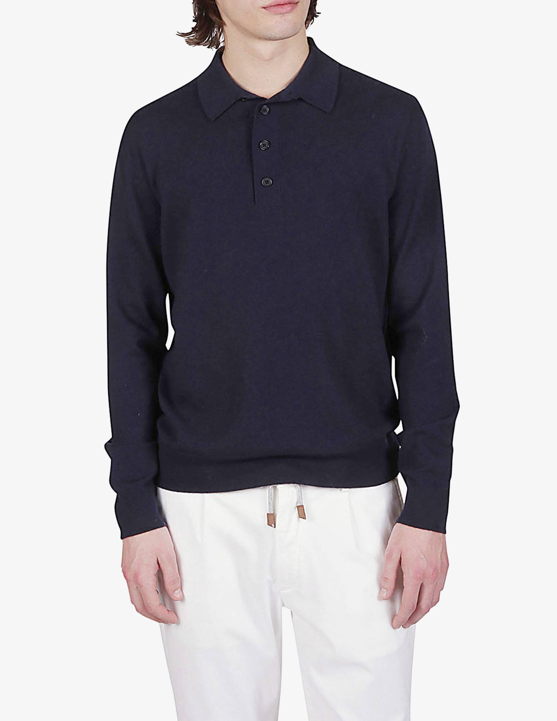 Shop Eleventy 4 Button Polo Sweater on Rinascente