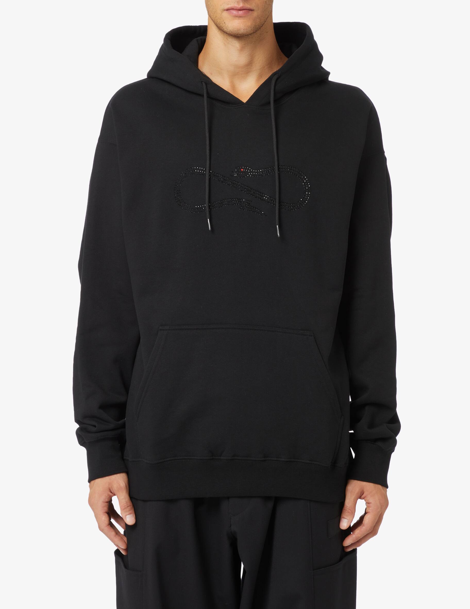 Shop Propaganda Hoodie logo strass on Rinascente