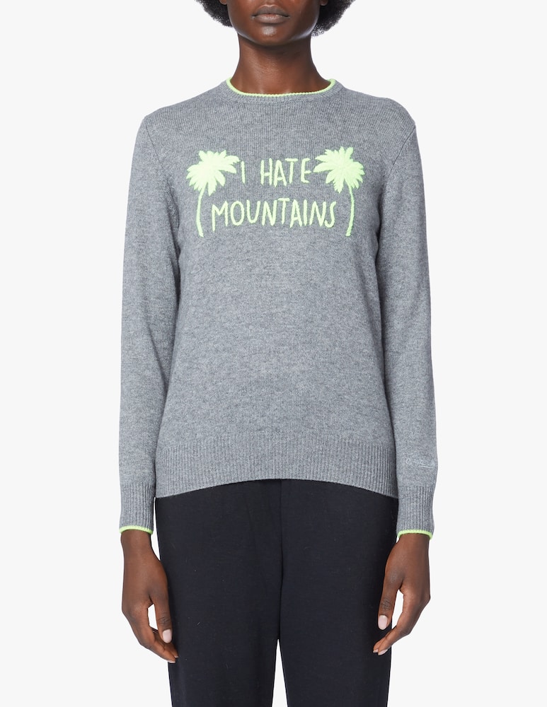 Shop MC2 Saint Barth Wool blend sweater Emb Hate Palms on Rinascente