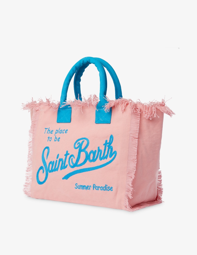 Shop MC2 Saint Barth Cotton bag - Pink on Rinascente