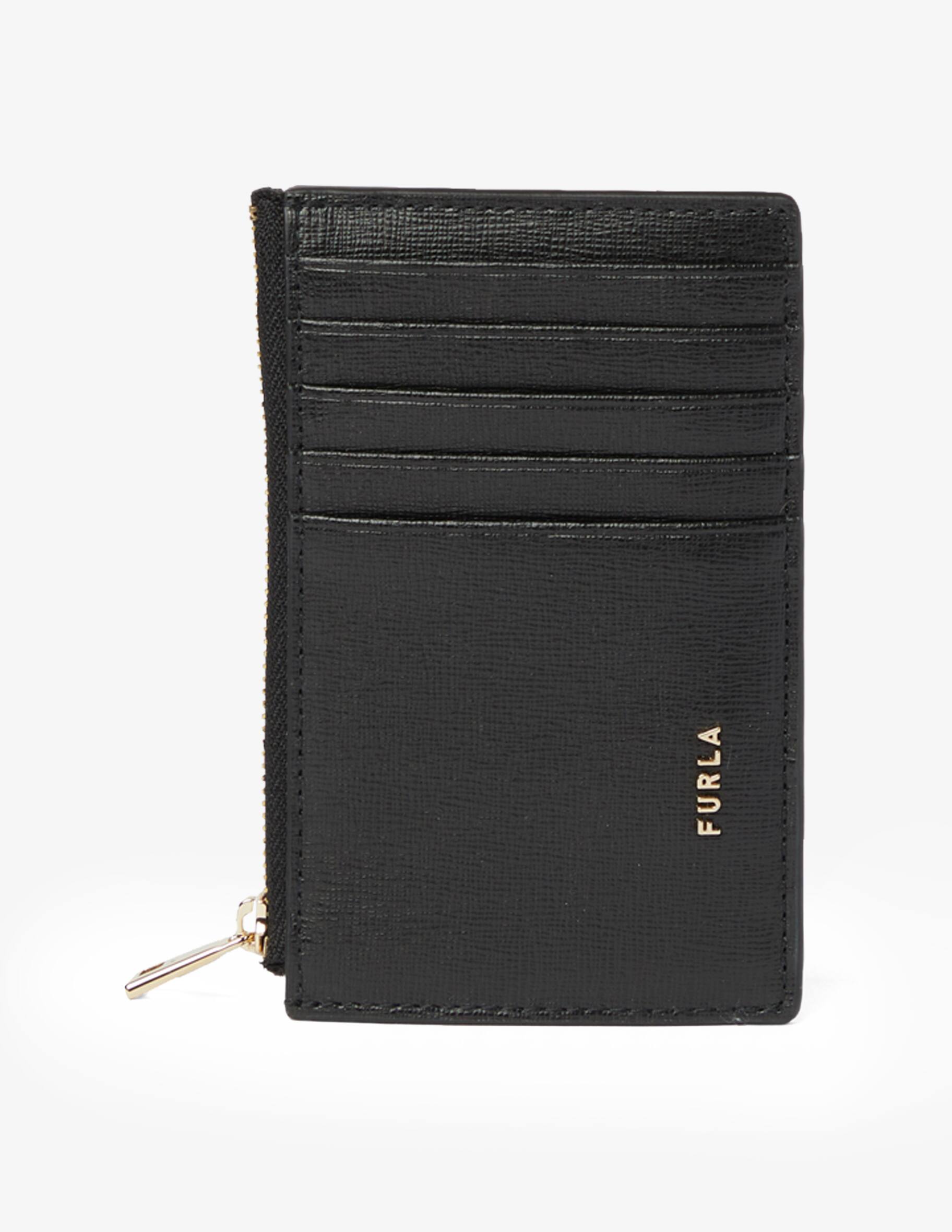 Shop Furla Babylon M card holder - Black on Rinascente