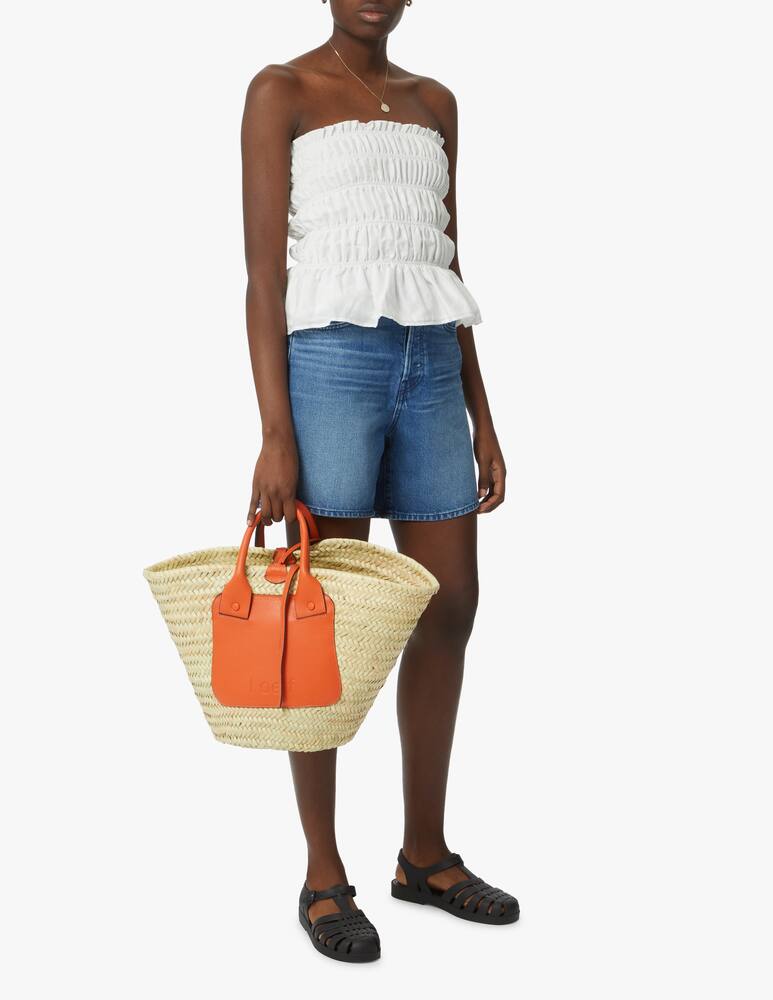 Shop Sundek Ruffled flared top - white on Rinascente