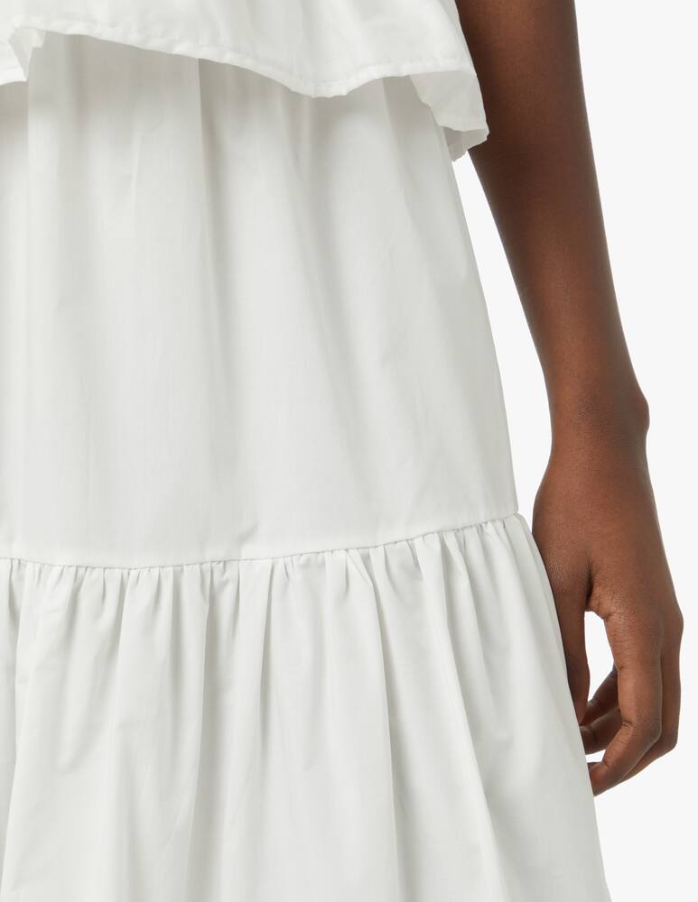 Shop Sundek Ruffled wide skirt - white on Rinascente