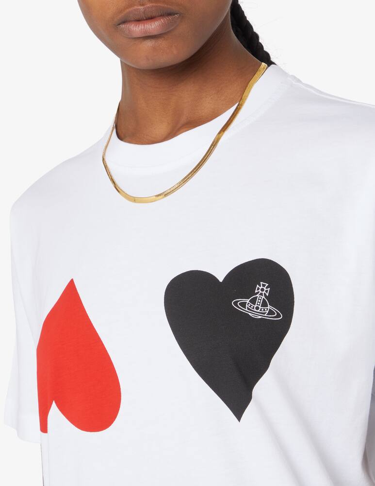 Shop Vivienne Westwood T-shirt hearts - White on Rinascente