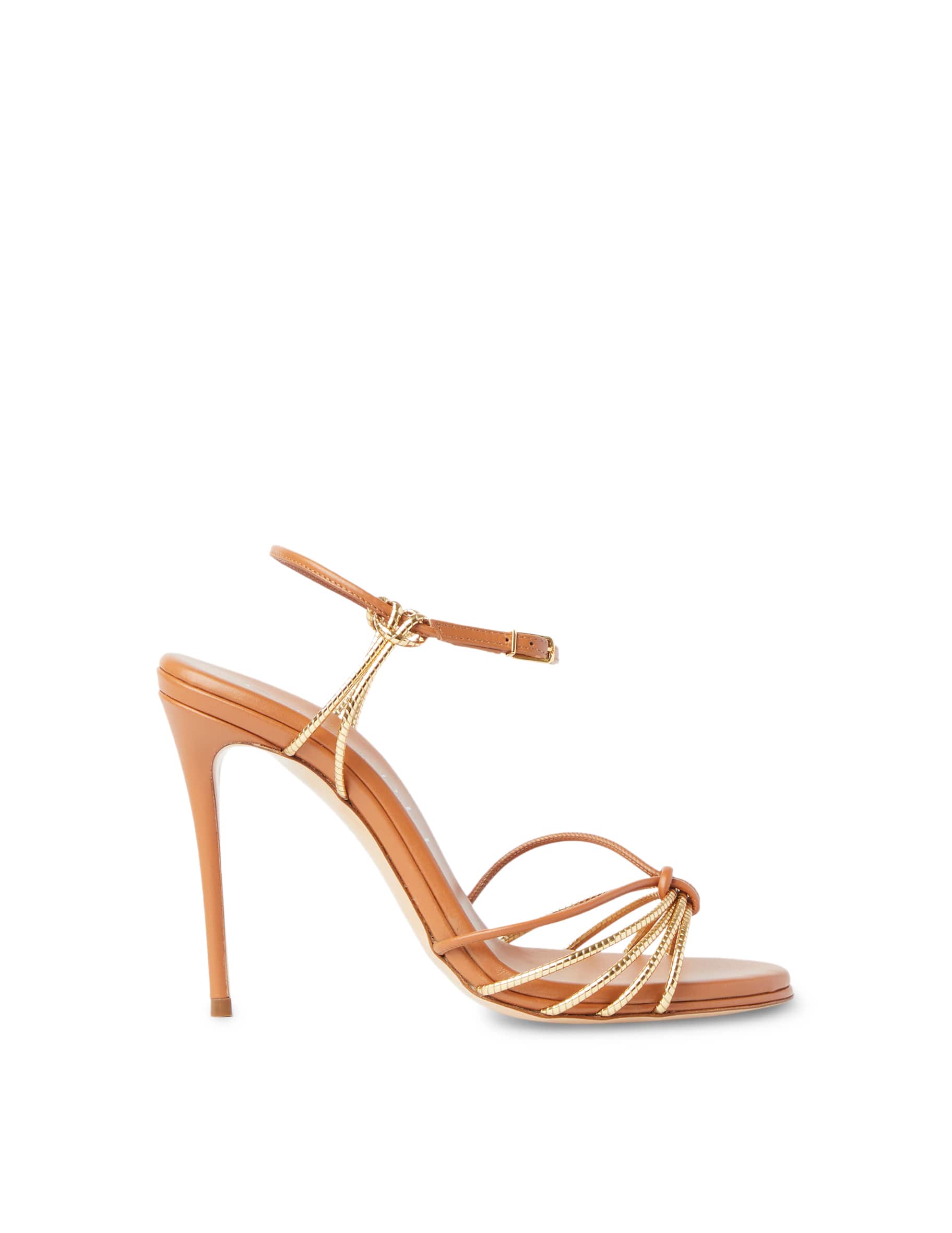 Shop Casadei Giulia heeled sandals - beige on Rinascente