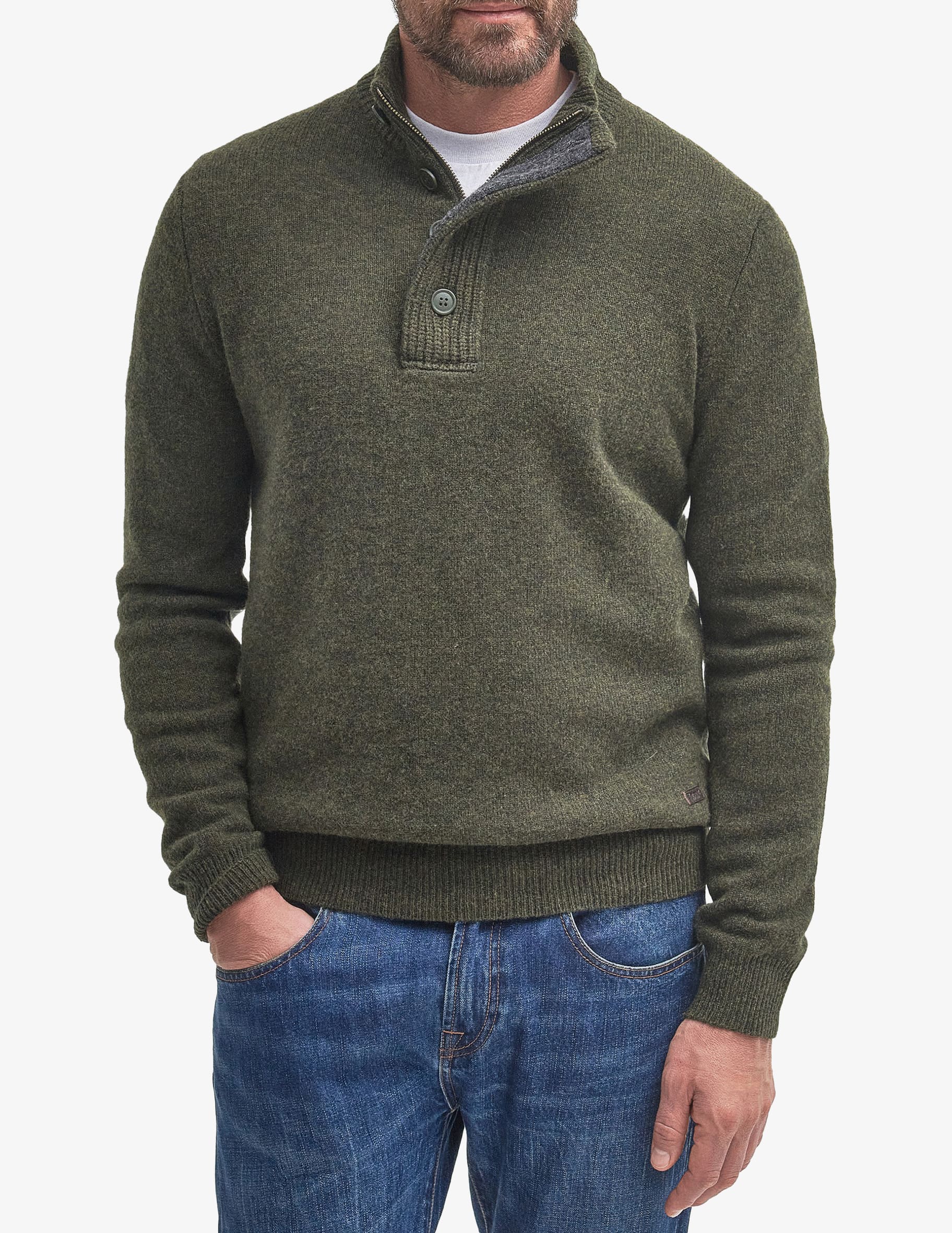 Shop Barbour Zip neck jumper on Rinascente