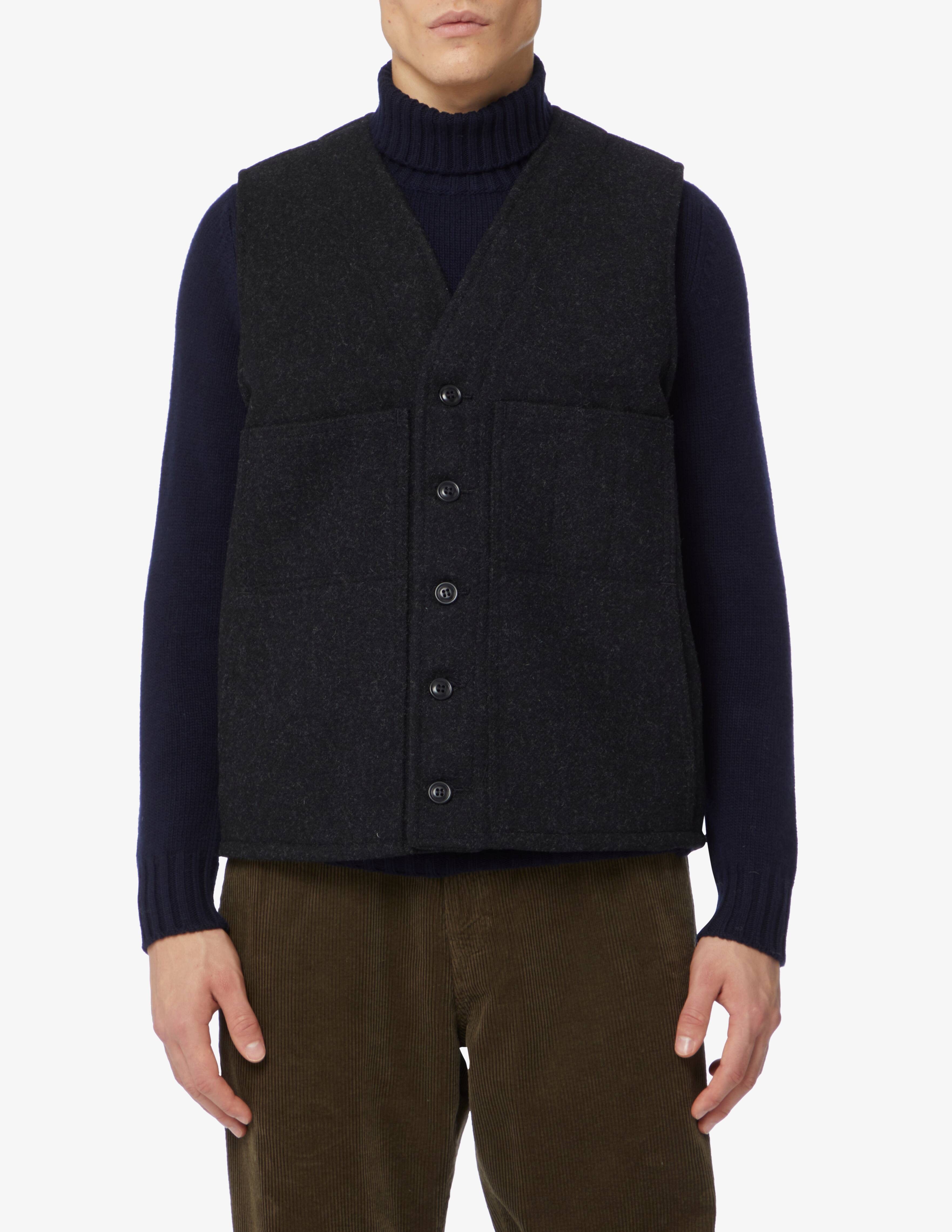 Shop Filson Wool vest - Blue on Rinascente