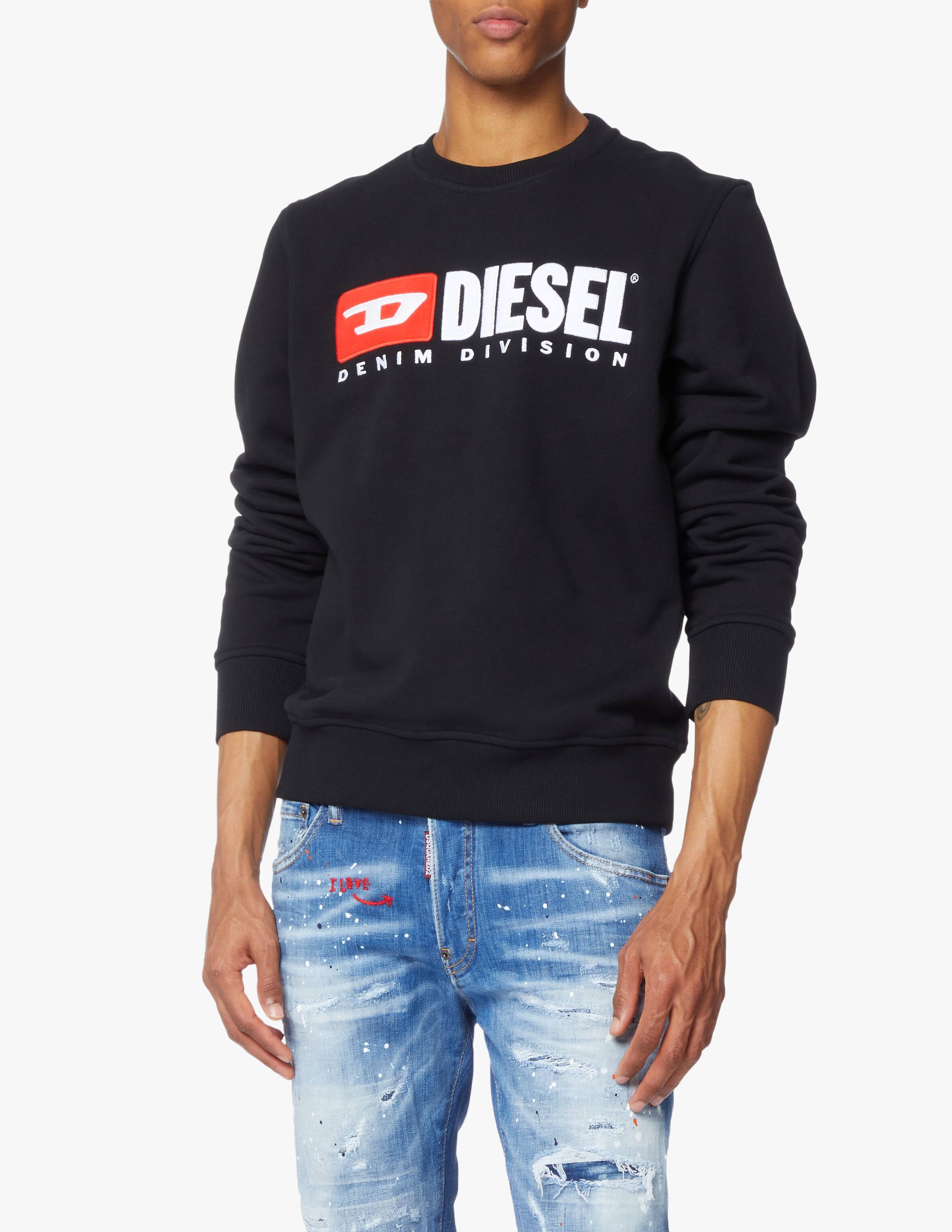 Shop Diesel Denim division diesel sweatshirt - black on Rinascente