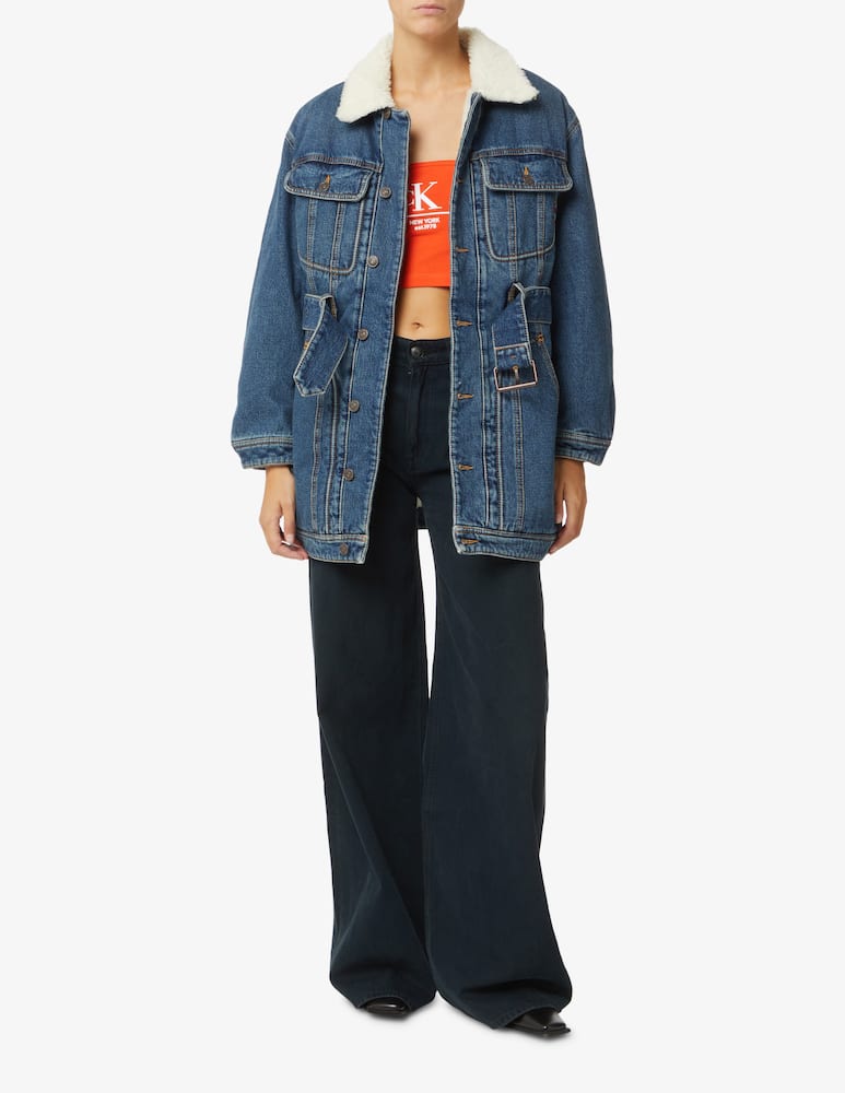 Shop Diesel Field denim jacket - Blue on Rinascente