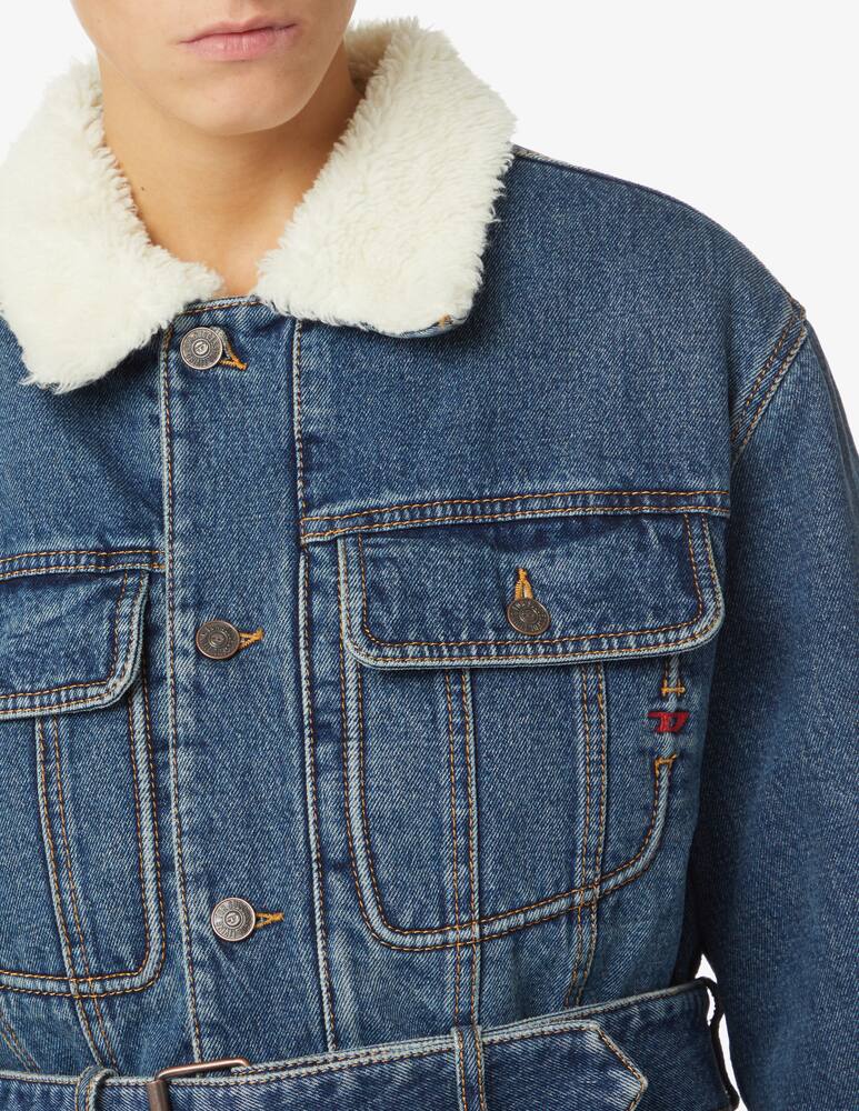 Shop Diesel Field denim jacket - Blue on Rinascente