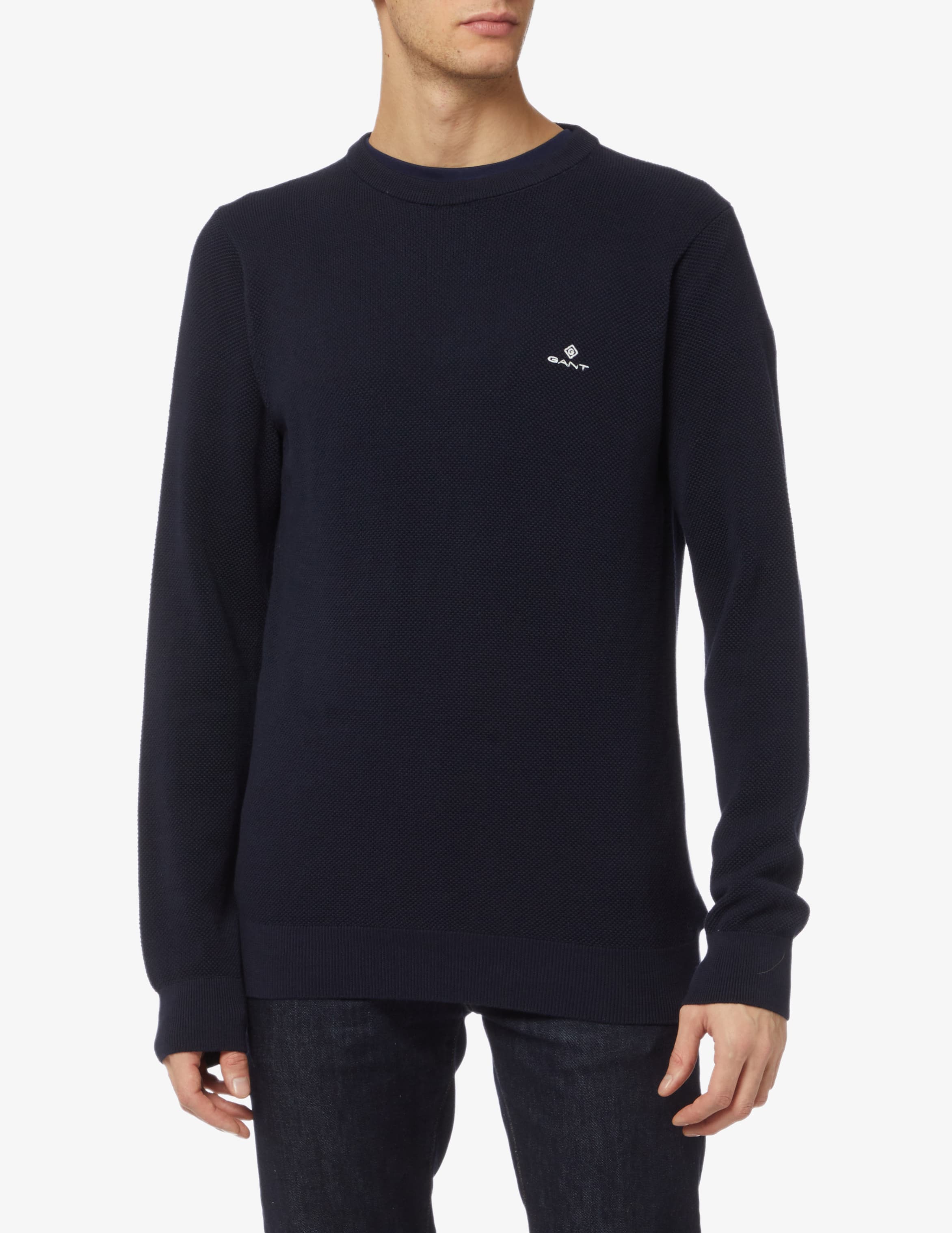 Shop Gant Rice grain crewneck jumper on Rinascente