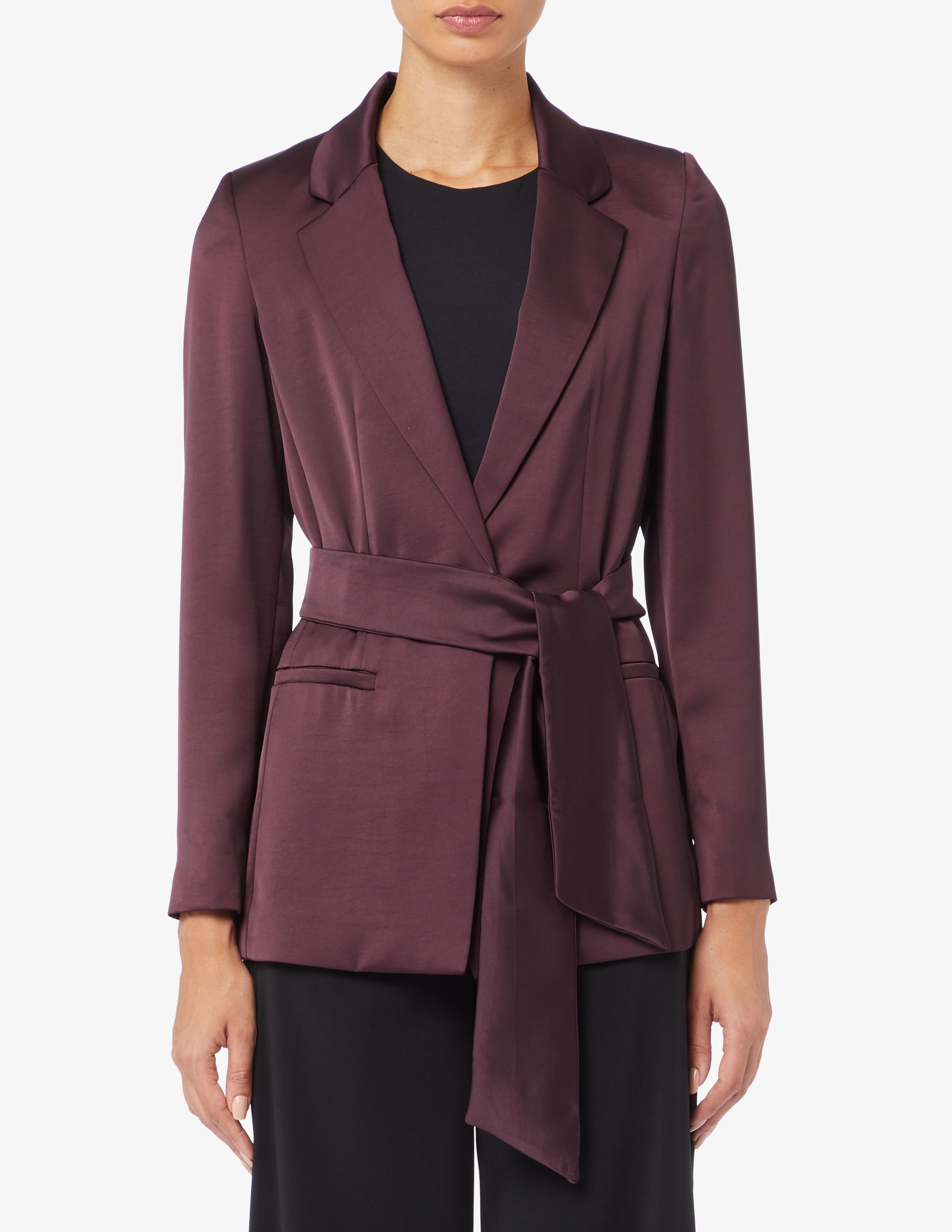 Shop EMME Matita satin blazer on Rinascente