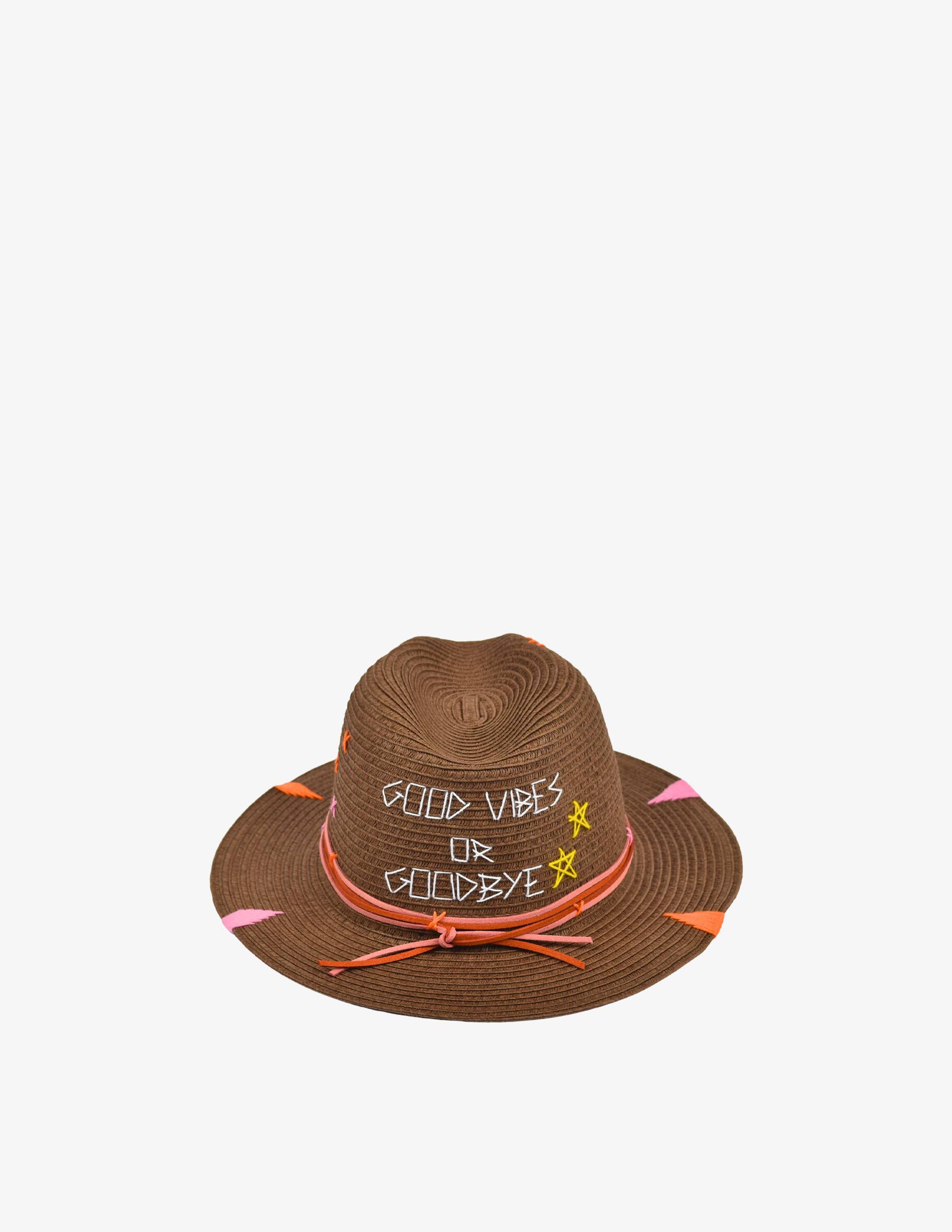 Shop The Hat Gang 'good vibes or goodbye' hat on Rinascente