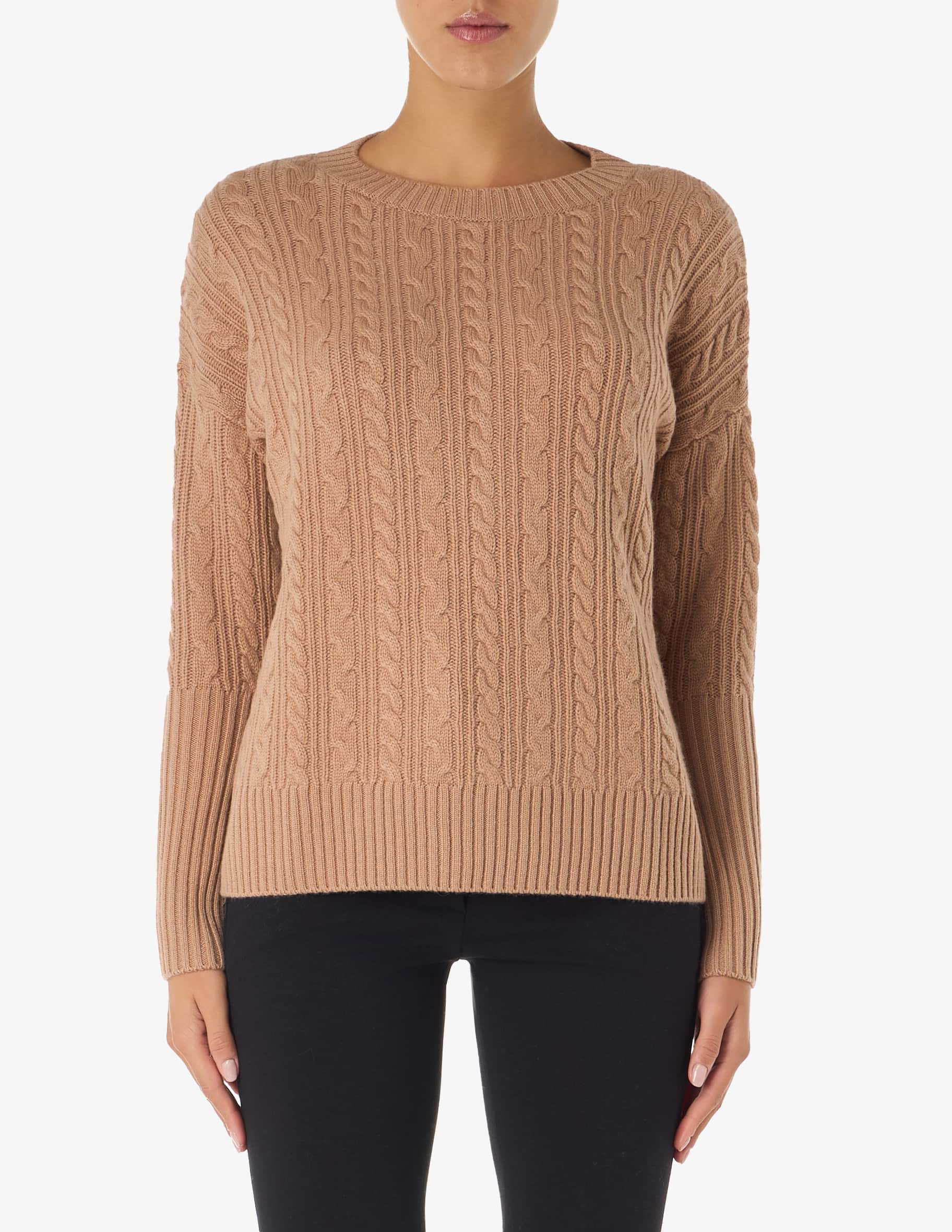 Acquista Pure Cashmere Maglione girocollo treccia su Rinascente