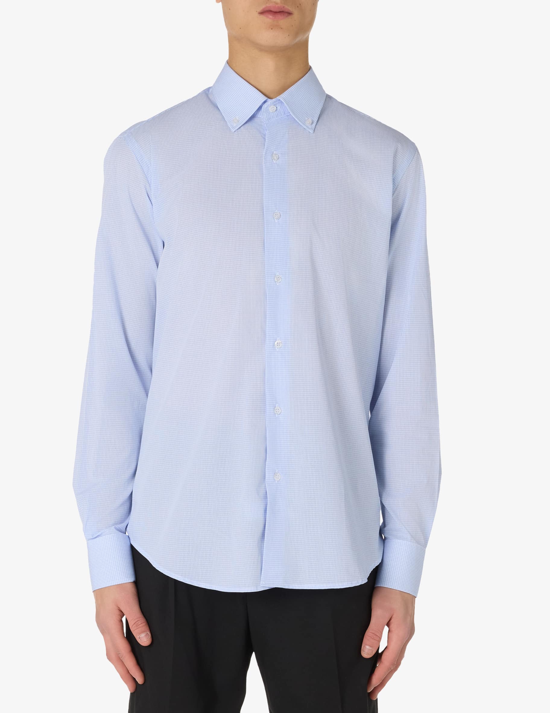Shop Sartoria Italiana Micro check shirt on Rinascente