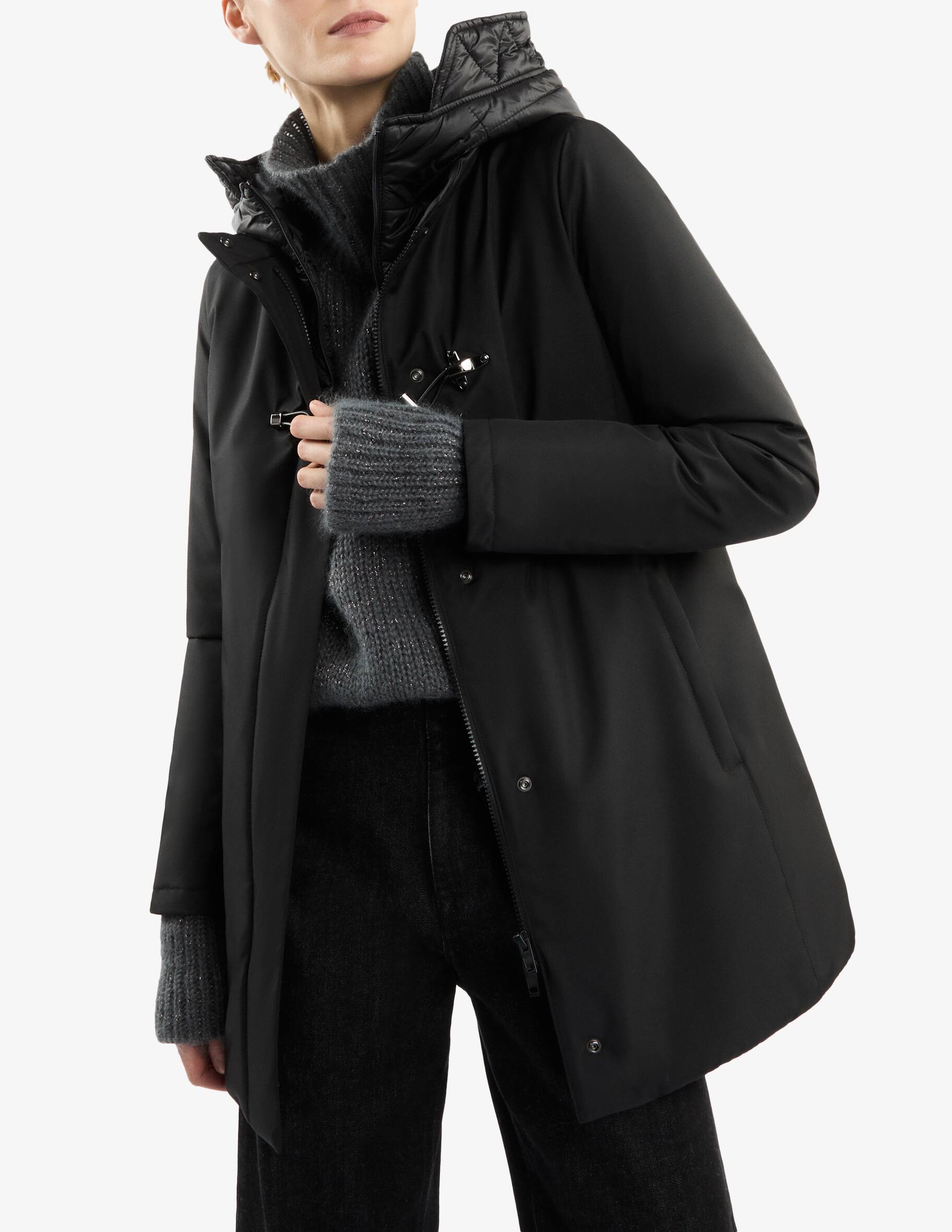 Shop Fay Toggle Coat in Technical Gabardine on Rinascente